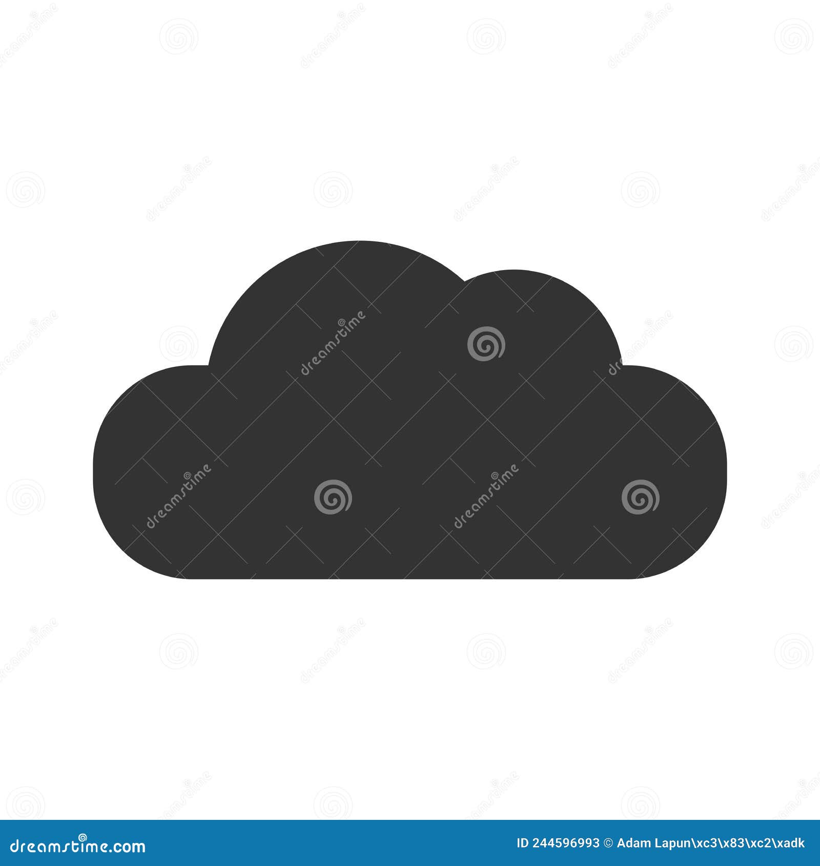 Icono De Vector De Nube Aislado En Fondo Blanco Ilustración del Vector ...