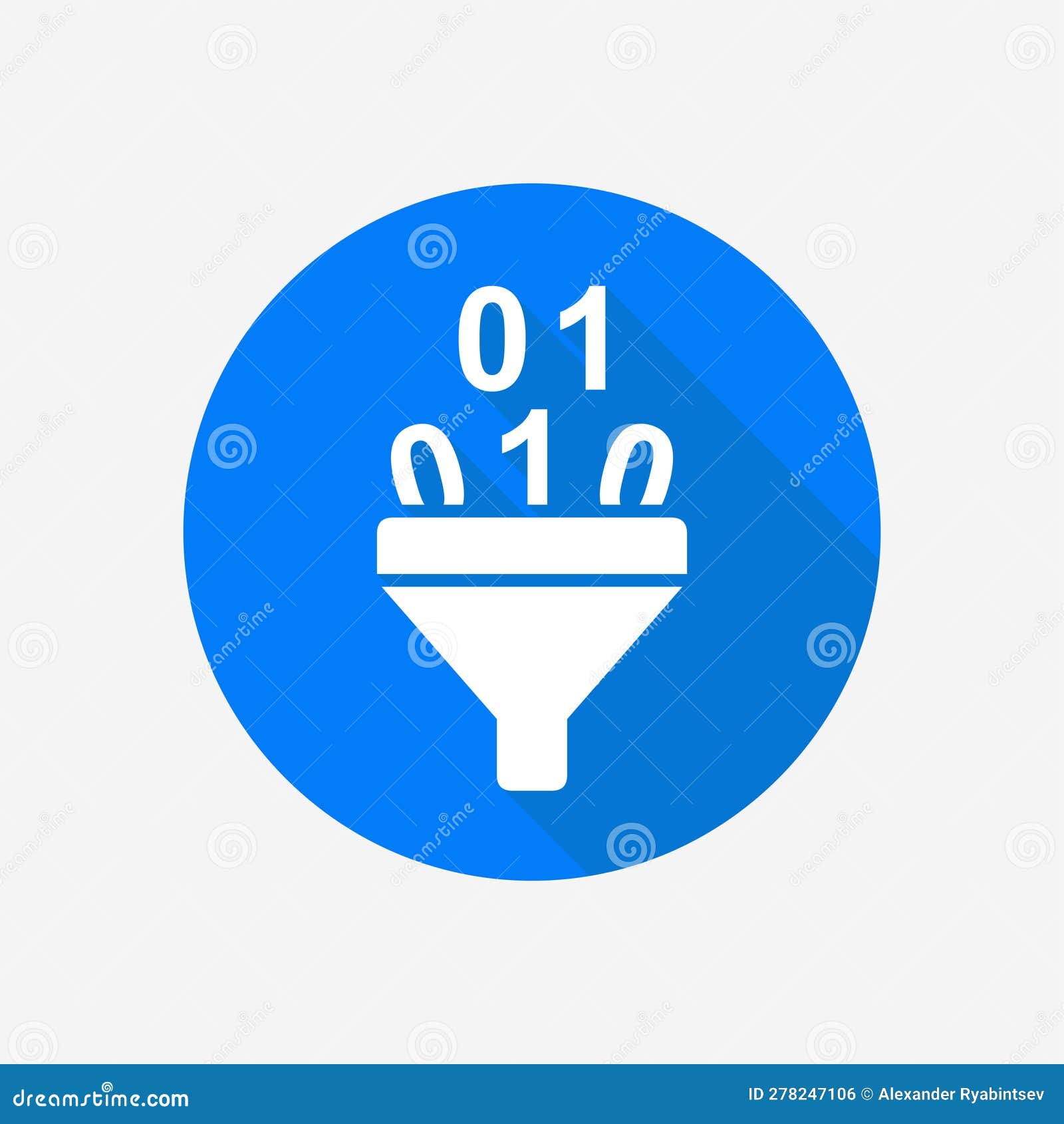 Icono De Vector Plano De Concepto De Filtro De Datos. Icono De Filtrado ...