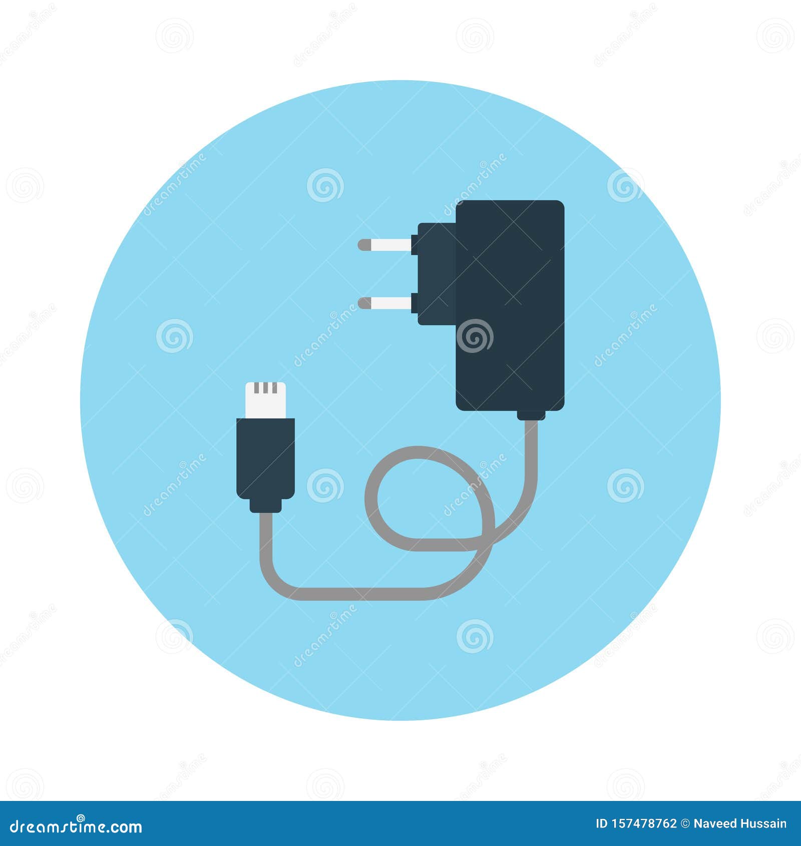 Icono De Vector Plano Del Adaptador Ilustración del Vector ...