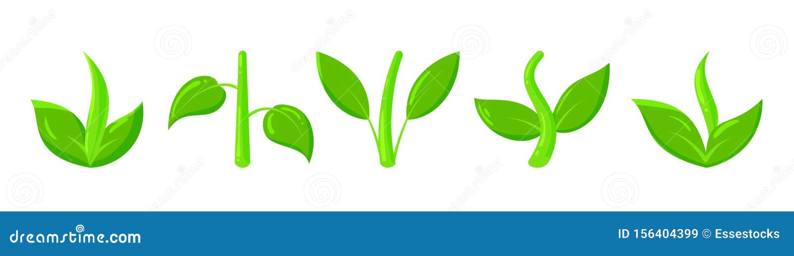 Icono De Vector Plano Simple De Plantas De Brotes Verde Ilustración del ...