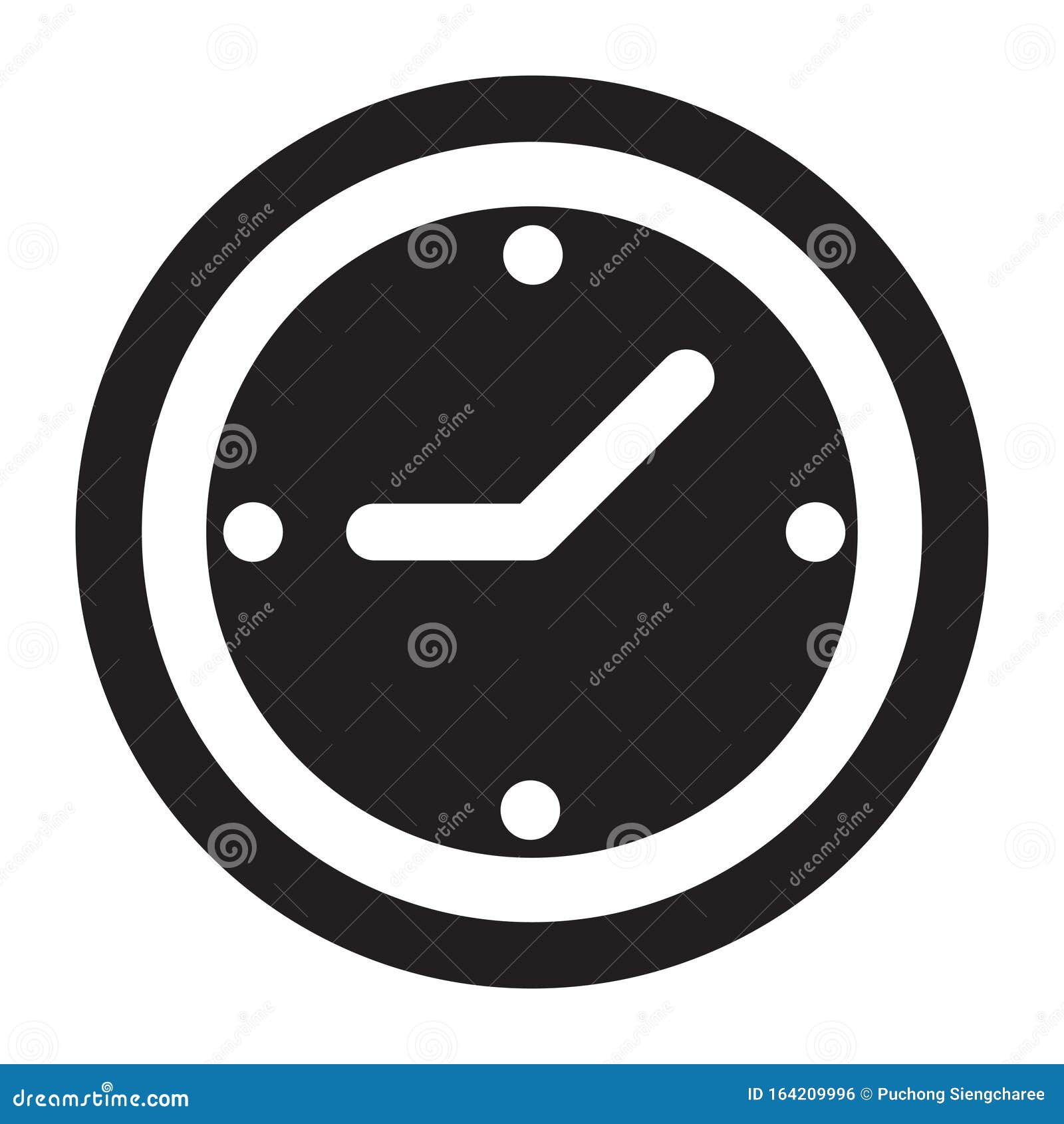 Icono de vector de reloj ilustración del vector. Ilustración de ...