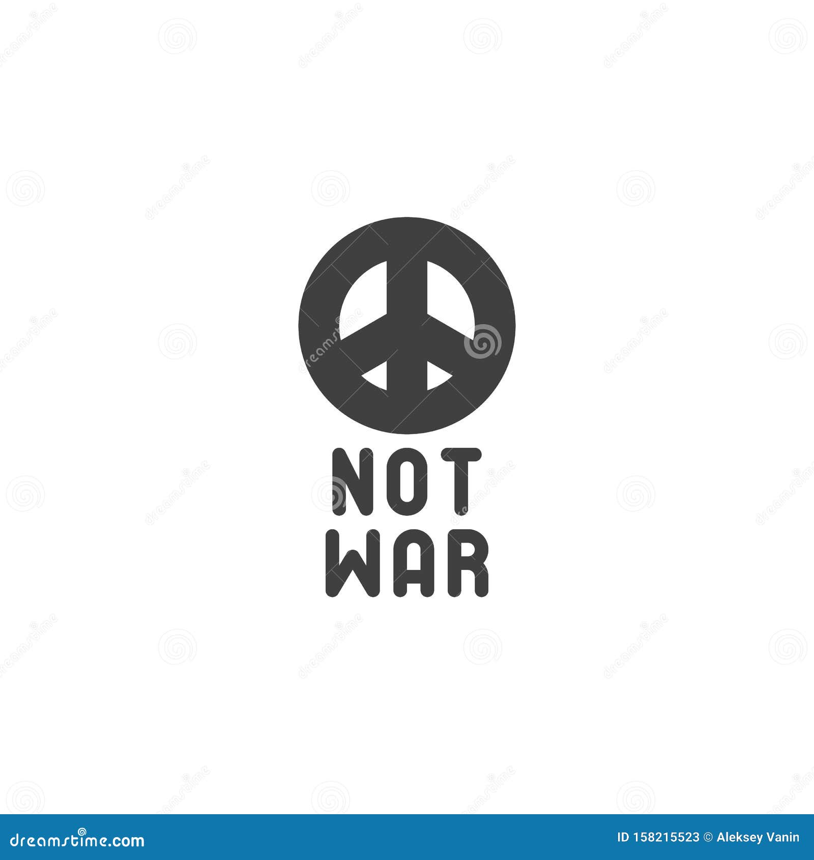 Icono De Vector De Signo De No Guerra Ilustración del Vector ...