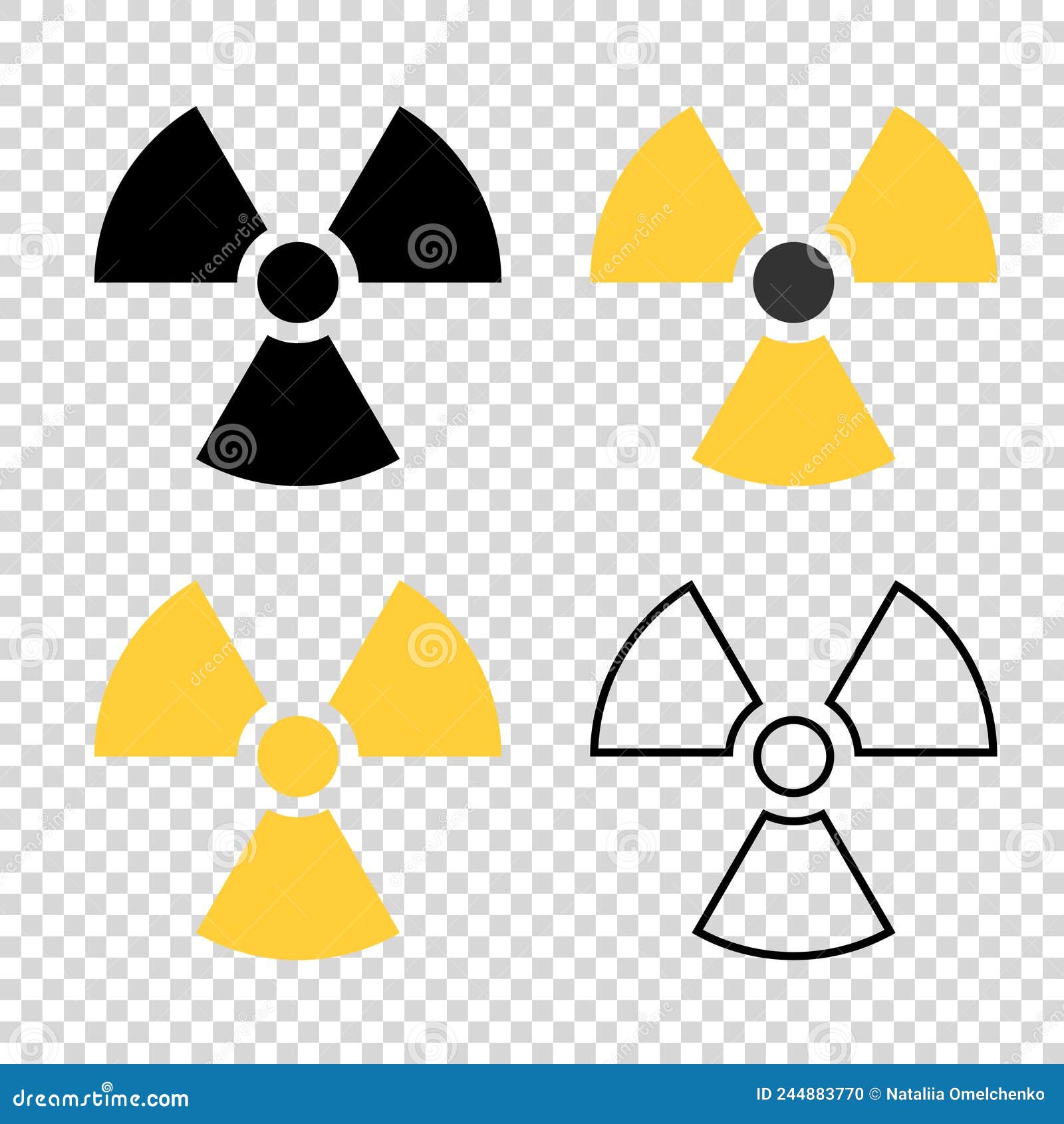Icono De Vector De Signo Radioactivo Ilustración del Vector ...