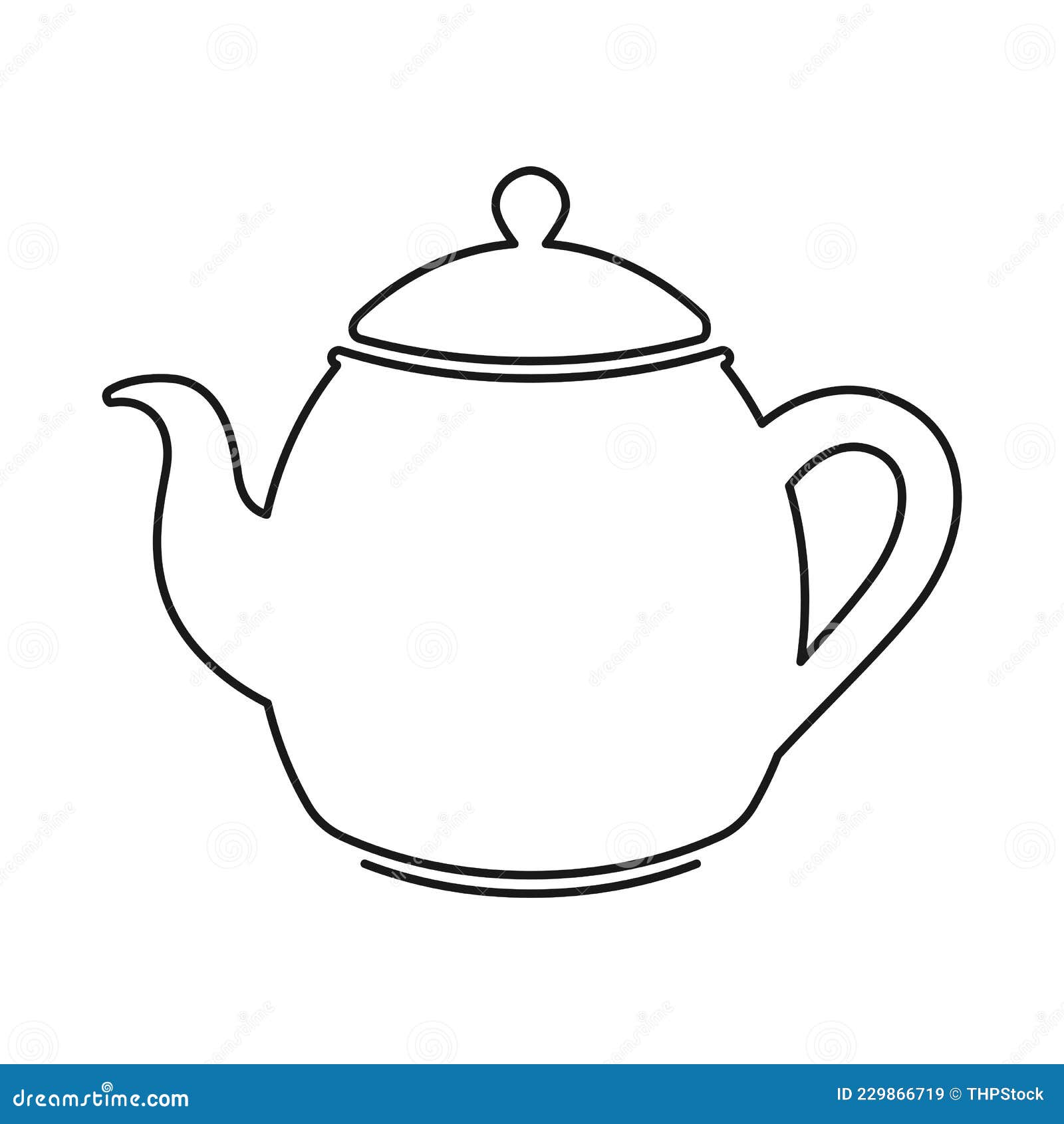 Icono de vector de tetera ilustración del vector. Ilustración de maneta ...