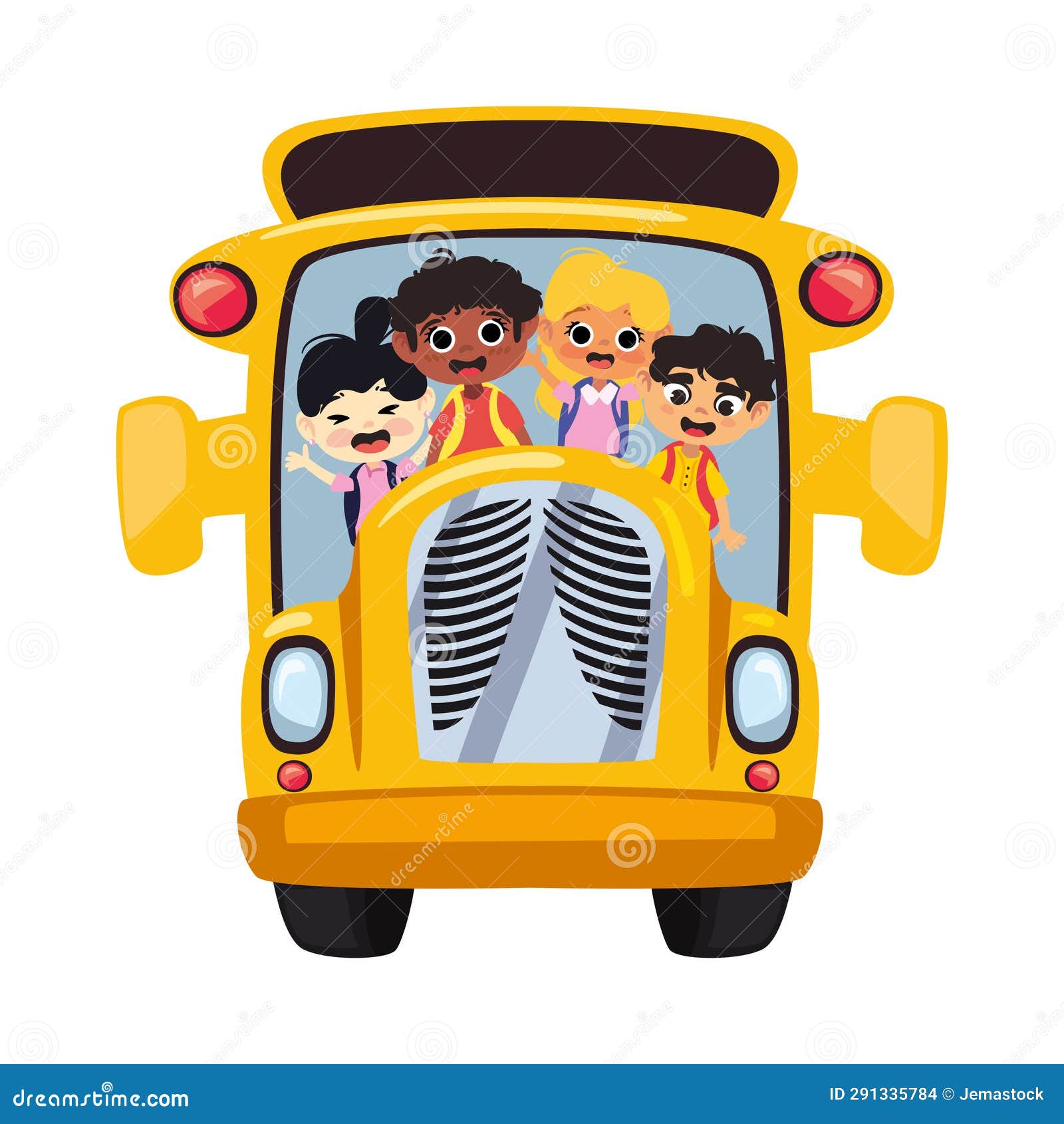 Icono De Viaje En Bus De Estudiantes Ilustración del Vector ...