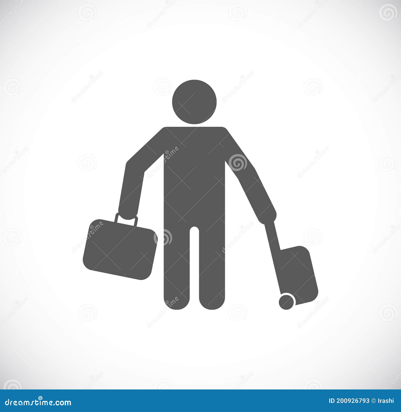 Icono de viajero stock de ilustración. Ilustración de turista - 200926793