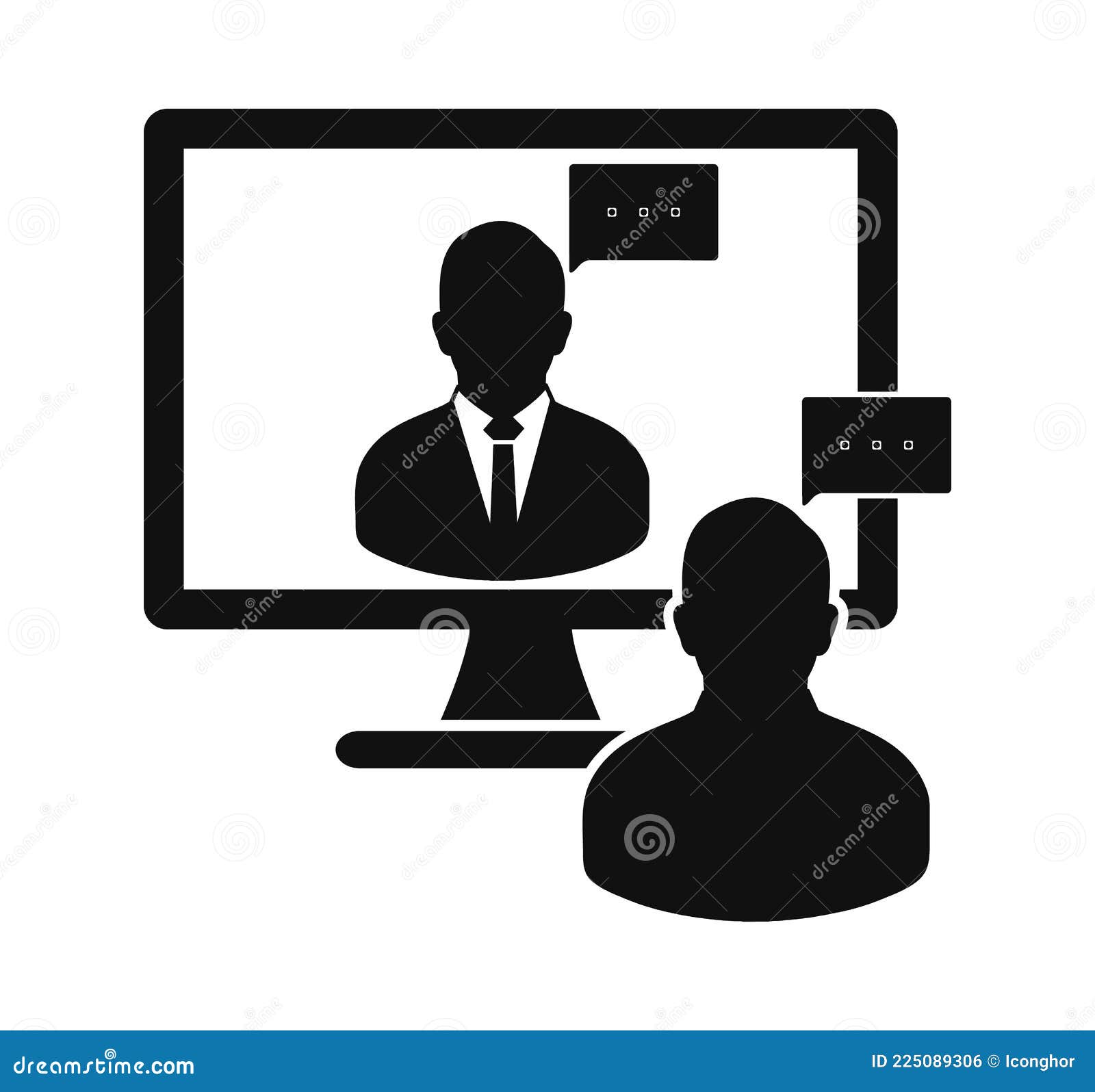 Icono de videoconferencia. ilustración del vector. Ilustración de ...