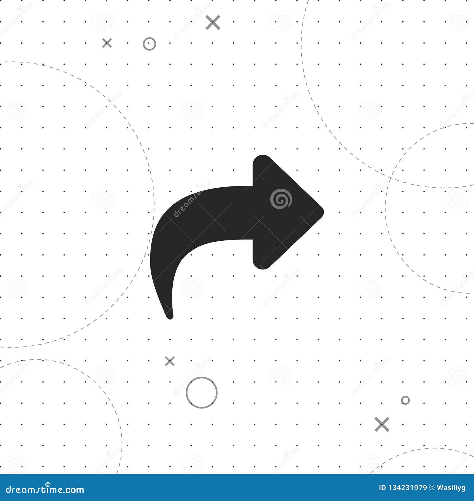 Icono De Vuelta Del Vector De La Flecha Ilustración del Vector ...