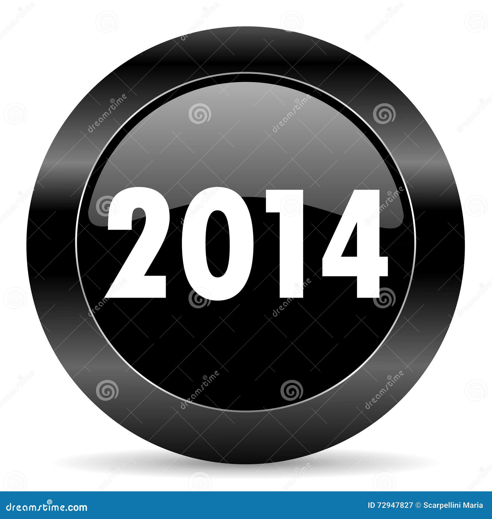 Icono 2014 del año stock de ilustración. Ilustración de anual - 72947827