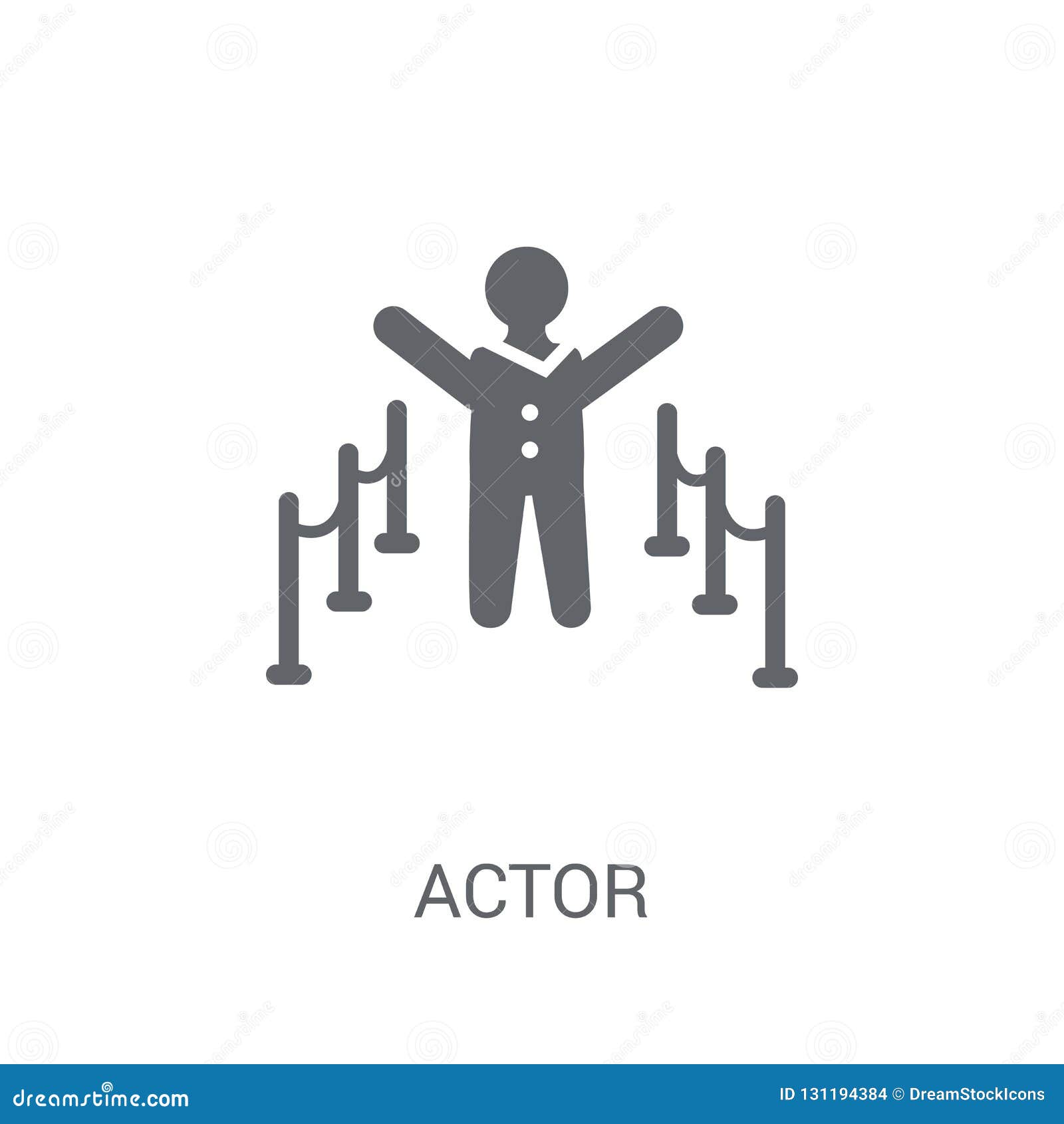 Icono del actor ilustración del vector. Ilustración de hembra - 131194384