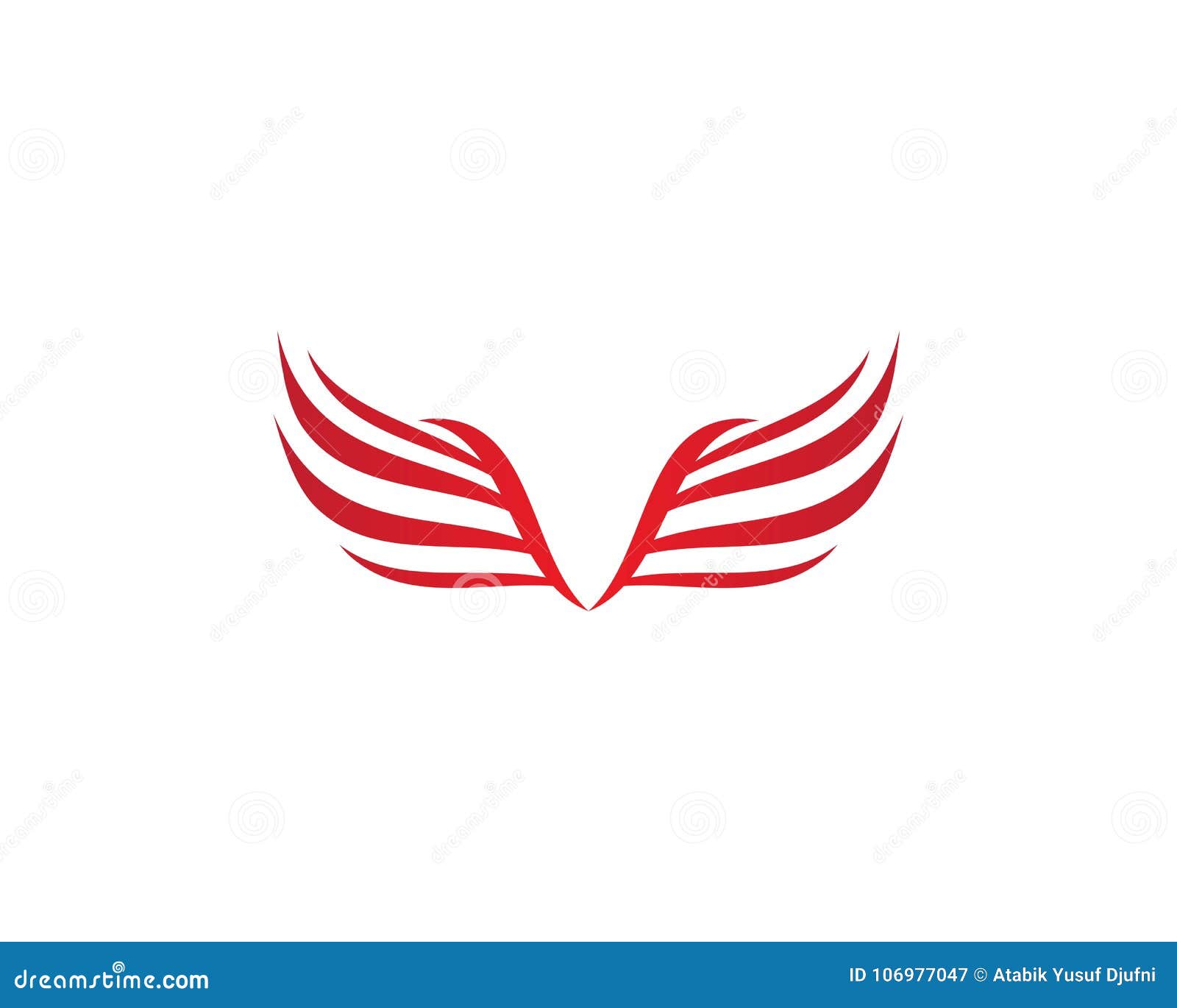 Icono del ala stock de ilustración. Ilustración de logotipo - 106977047