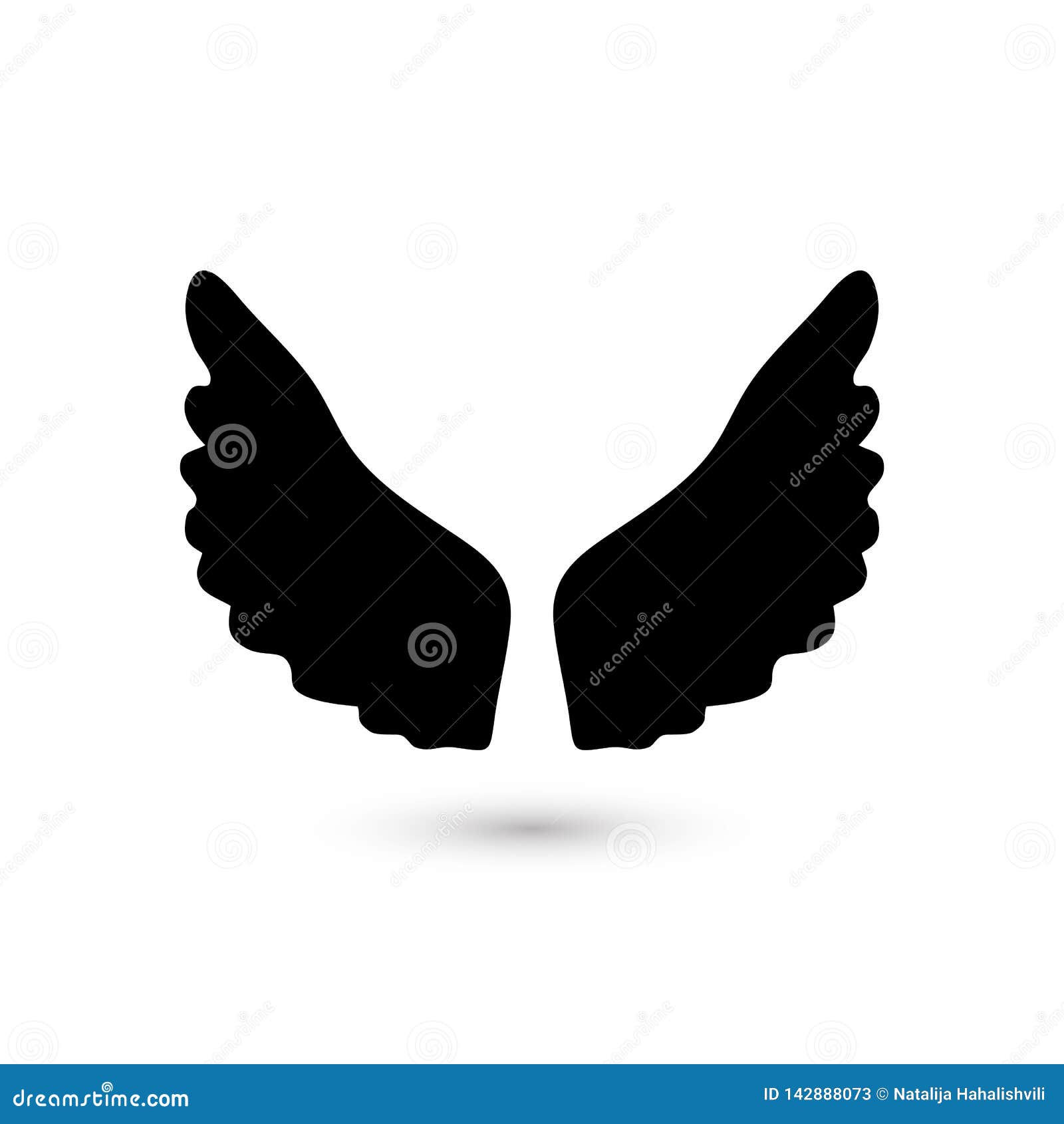 Icono del ala Vector ilustración del vector. Ilustración de extracto ...