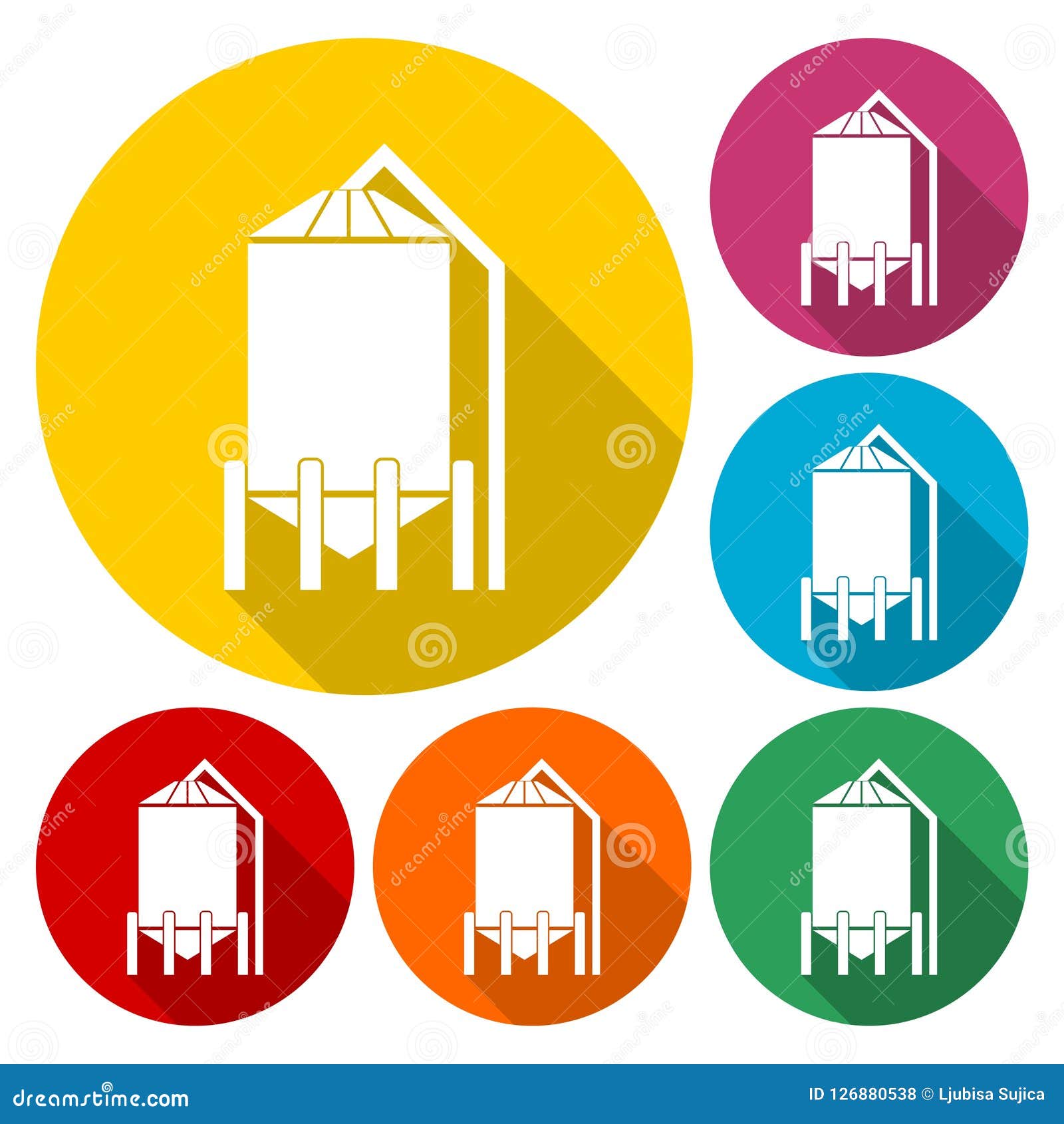 Icono Del Almacenamiento De Los Silos Ilustración del Vector ...