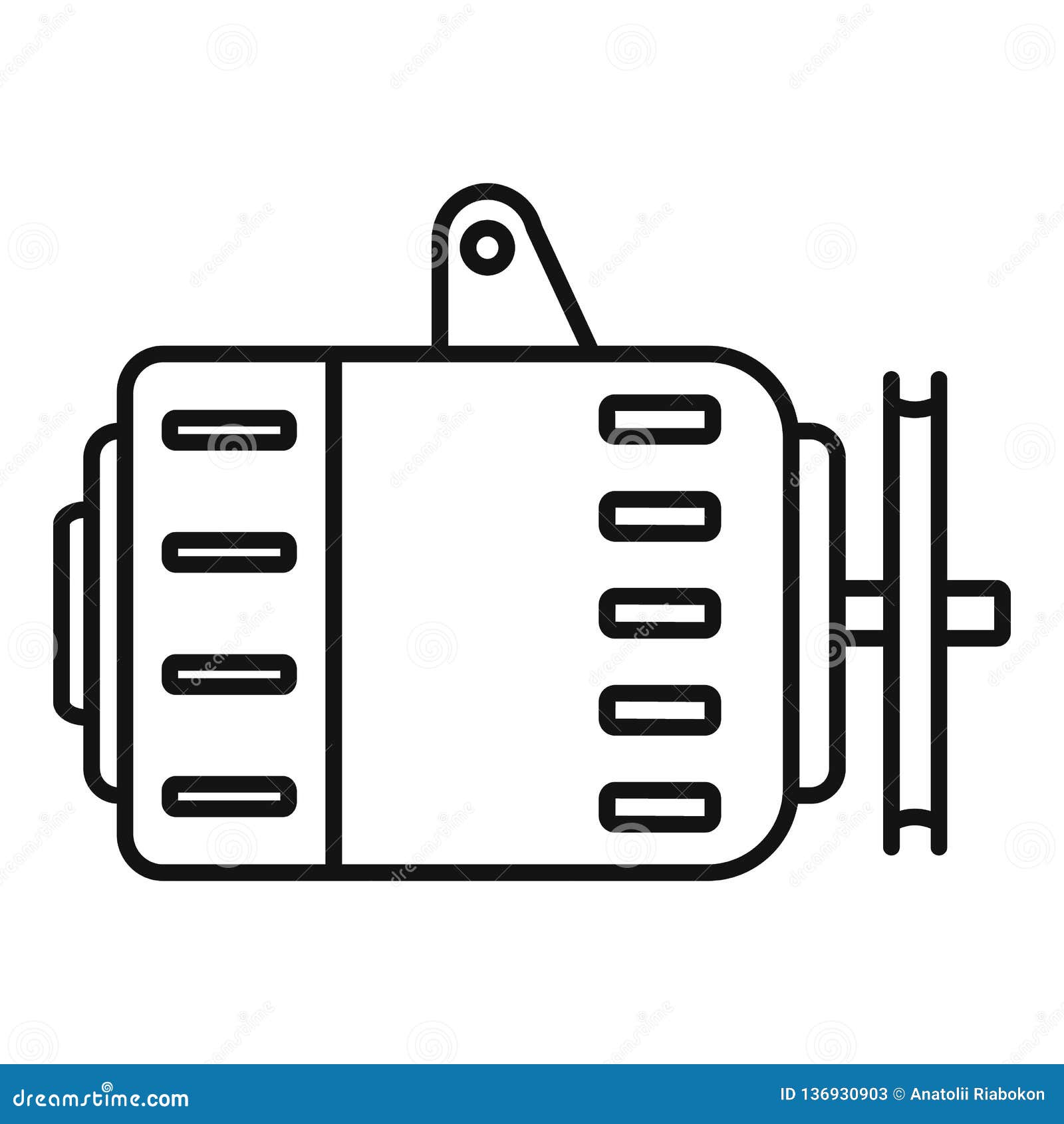 Icono Del Alternador Del Coche, Estilo Del Esquema Ilustración del ...