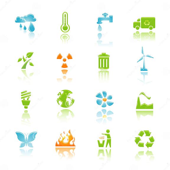 Icono del ambiente ilustración del vector. Ilustración de recicle ...