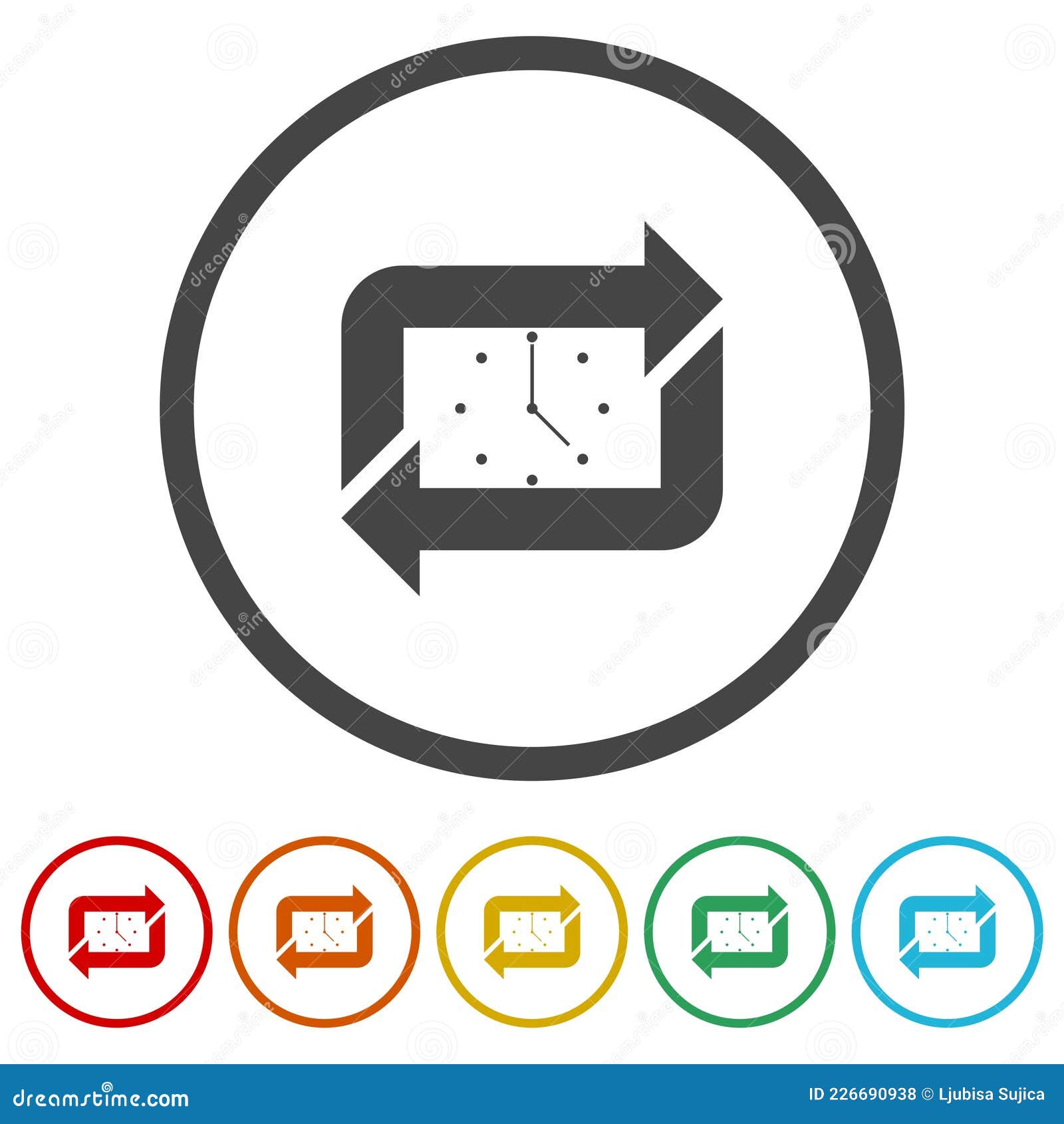 Icono Del Anillo Del Logotipo Del Reloj Aislado Ilustración del Vector ...