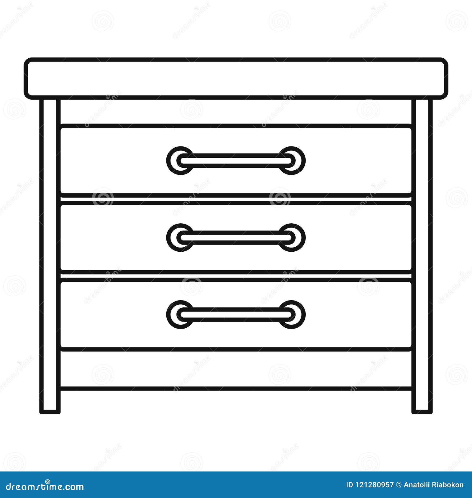 Icono Del Aparador, Estilo Del Esquema Ilustración del Vector ...