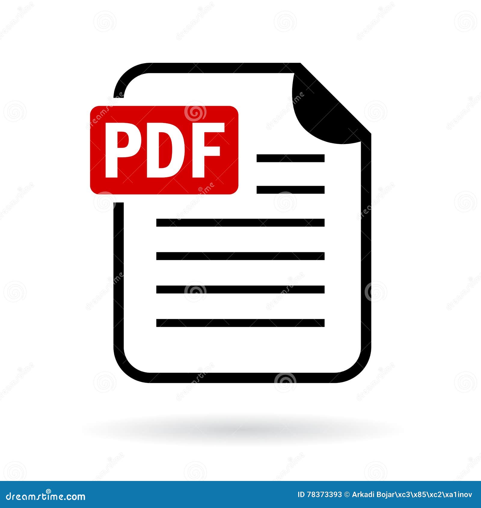 Icono del archivo PDF ilustración del vector. Ilustración de tipo ...