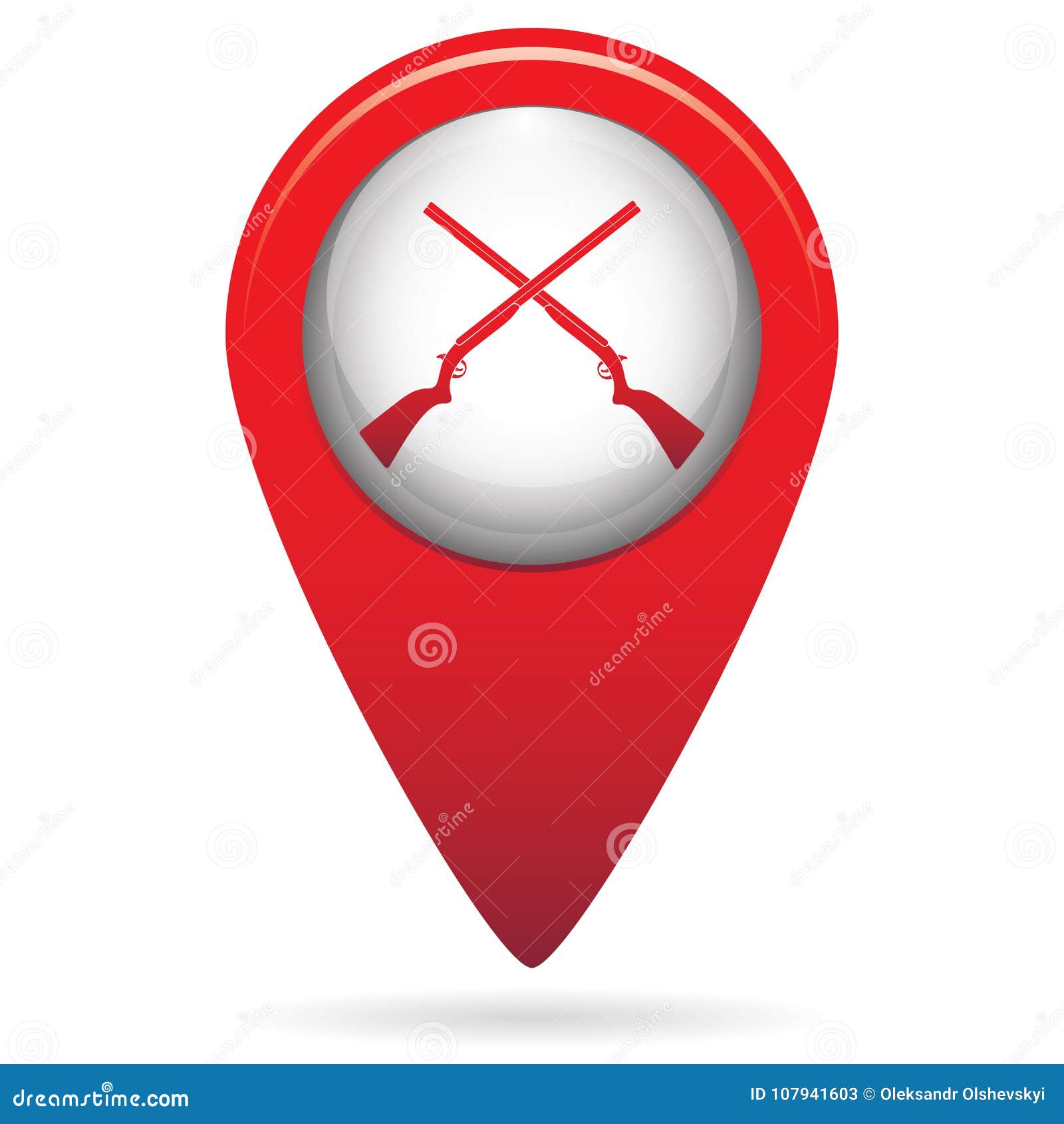 Icono Del Arma Del Tiro De La Caza Ilustración del Vector - Ilustración ...