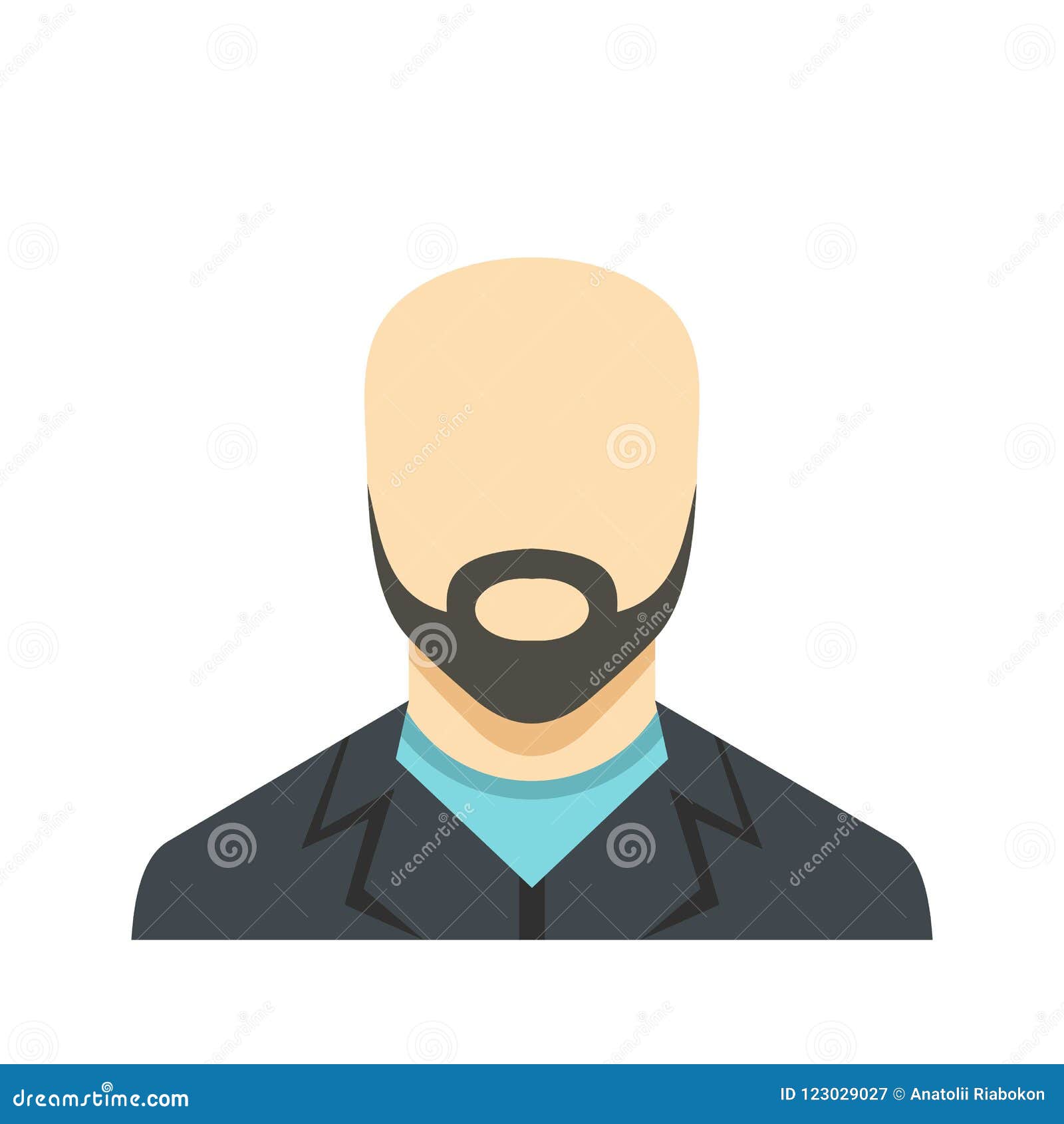 Icono Del Avatar Del Hombre Plano Stock de ilustración - Ilustración de ...