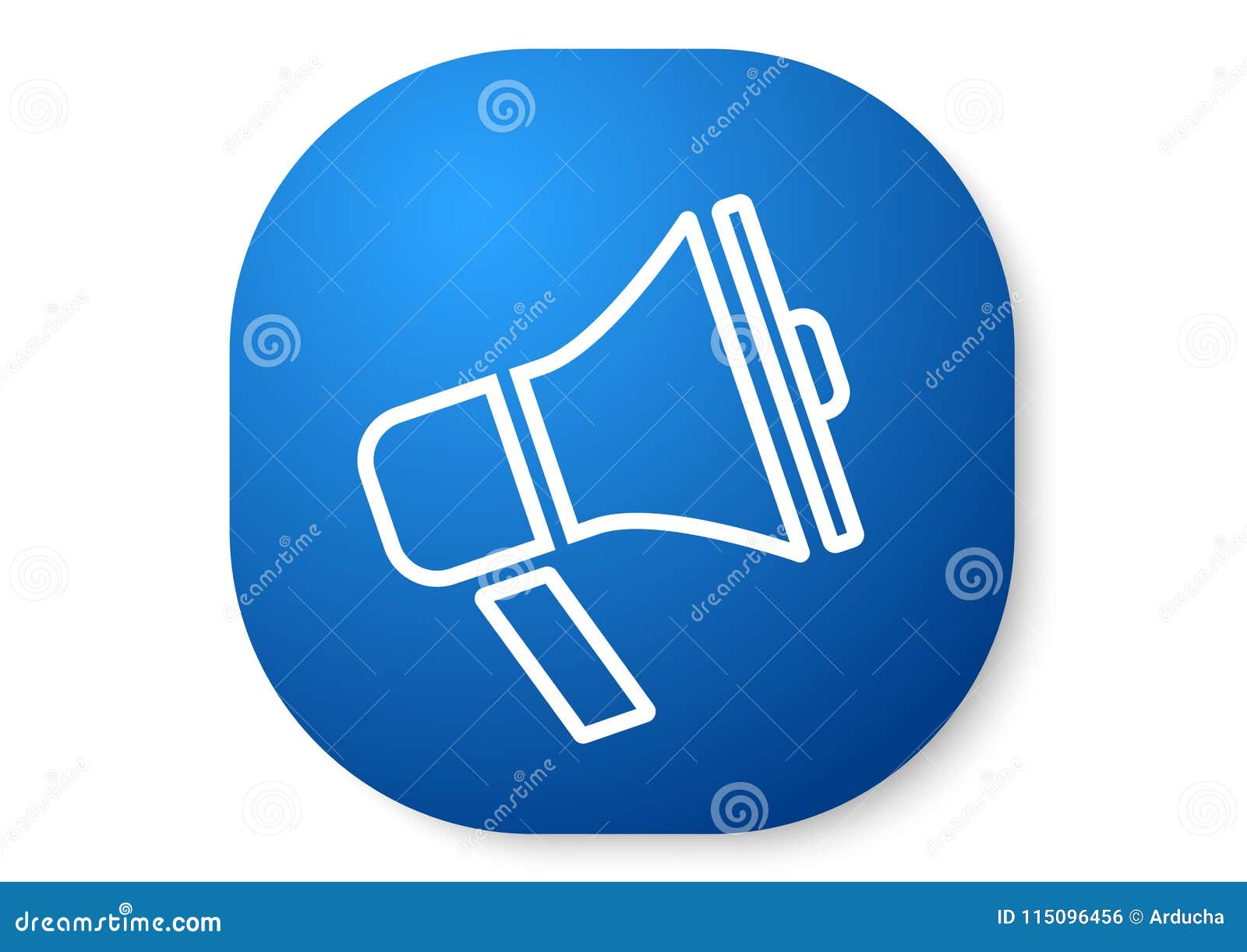 Icono del azul del aviso ilustración del vector. Ilustración de vector ...