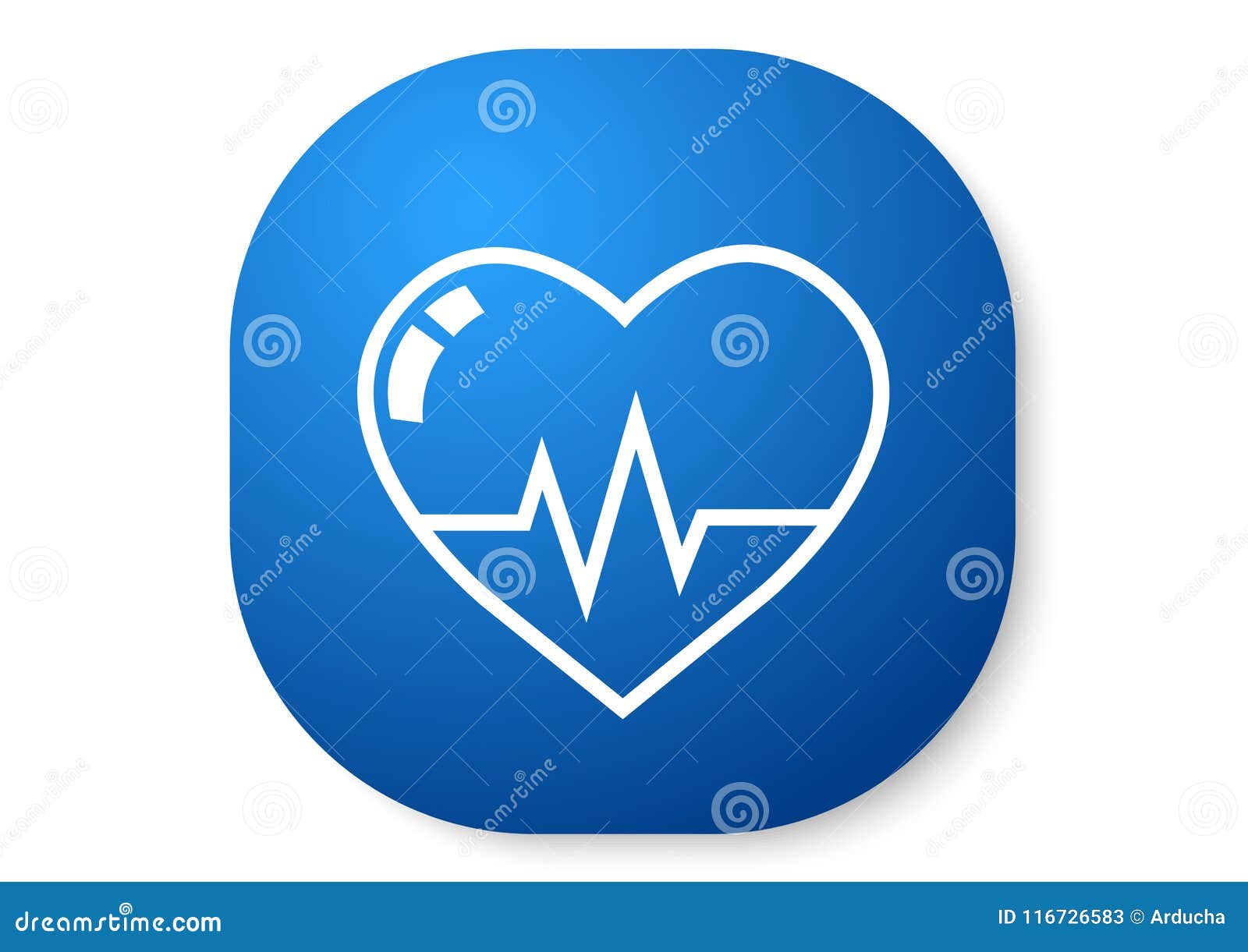 Icono del azul de la salud ilustración del vector. Ilustración de azul ...