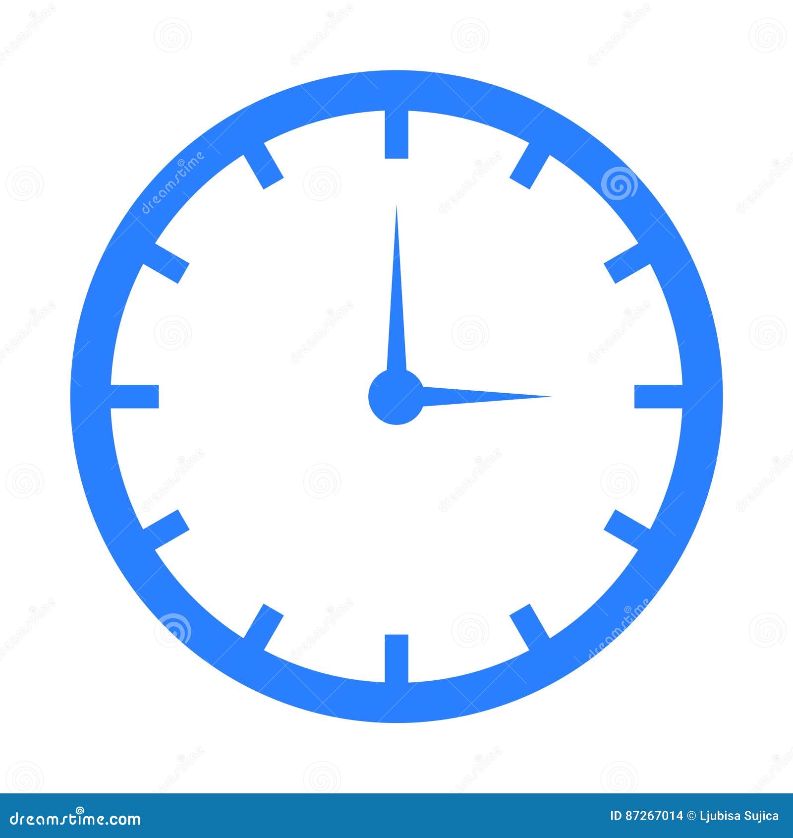 Icono Del Azul Del Reloj Del Vector Ilustración del Vector ...