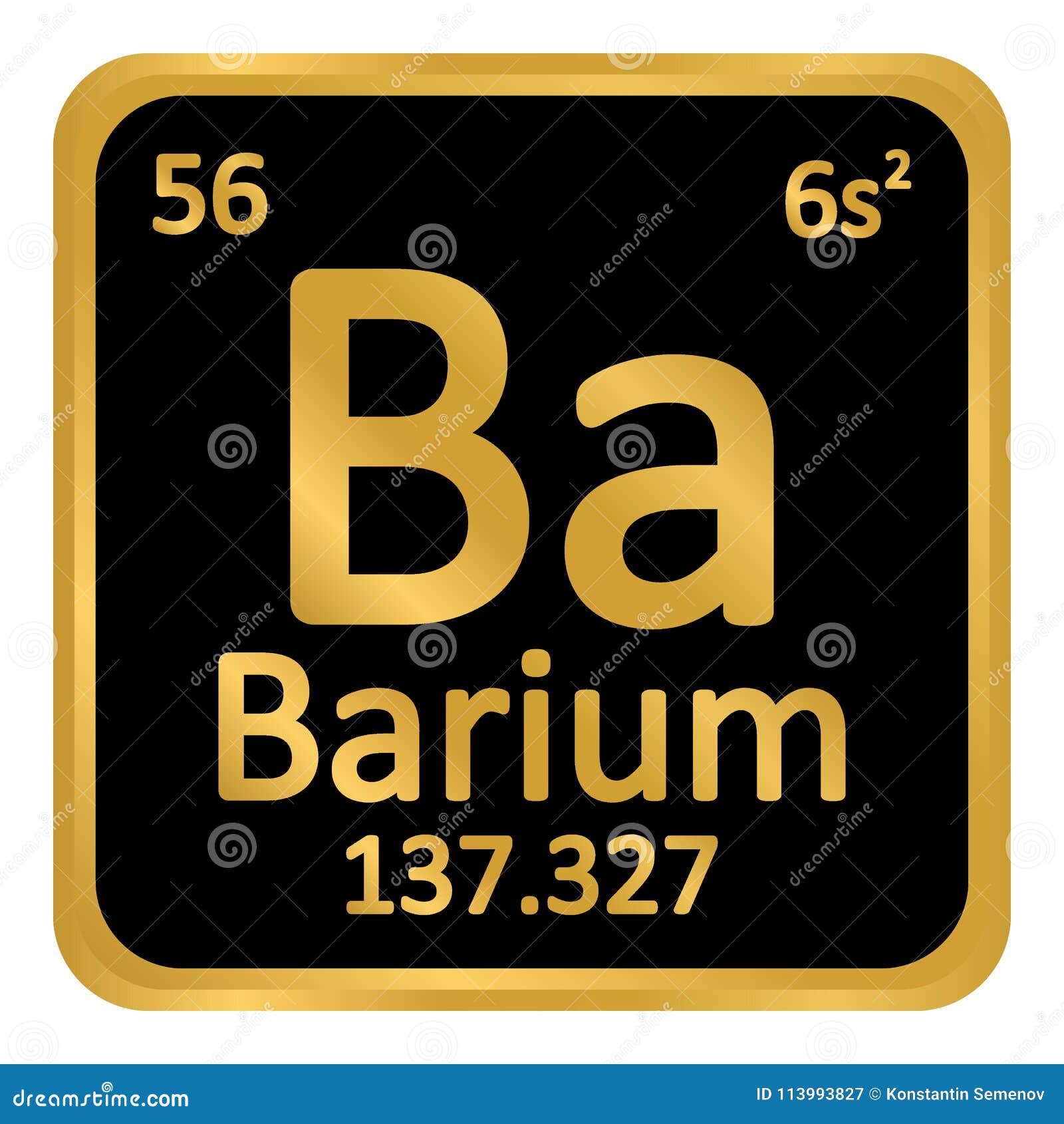 Icono Del Bario Del Elemento De Tabla Periódica Stock de ilustración ...