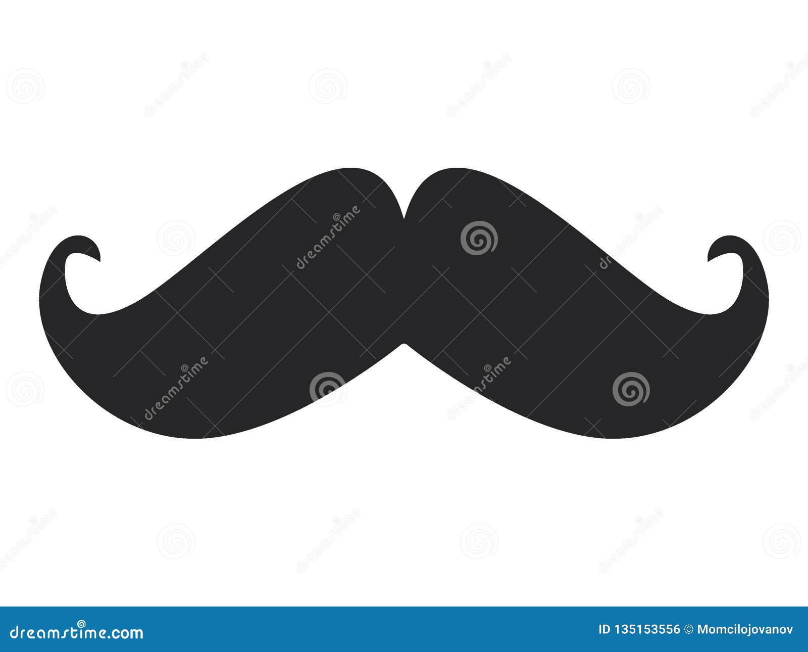 Icono del bigote ilustración del vector. Ilustración de franco - 135153556