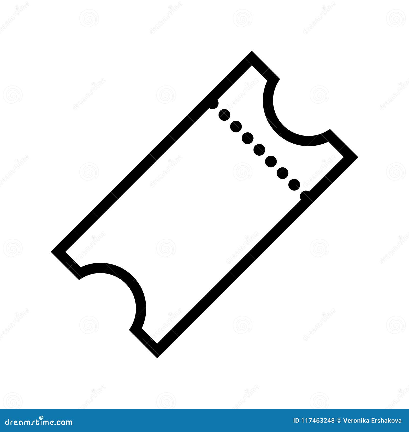 Icono Del Boleto En Estilo Plano Ilustración del Vector - Ilustración ...