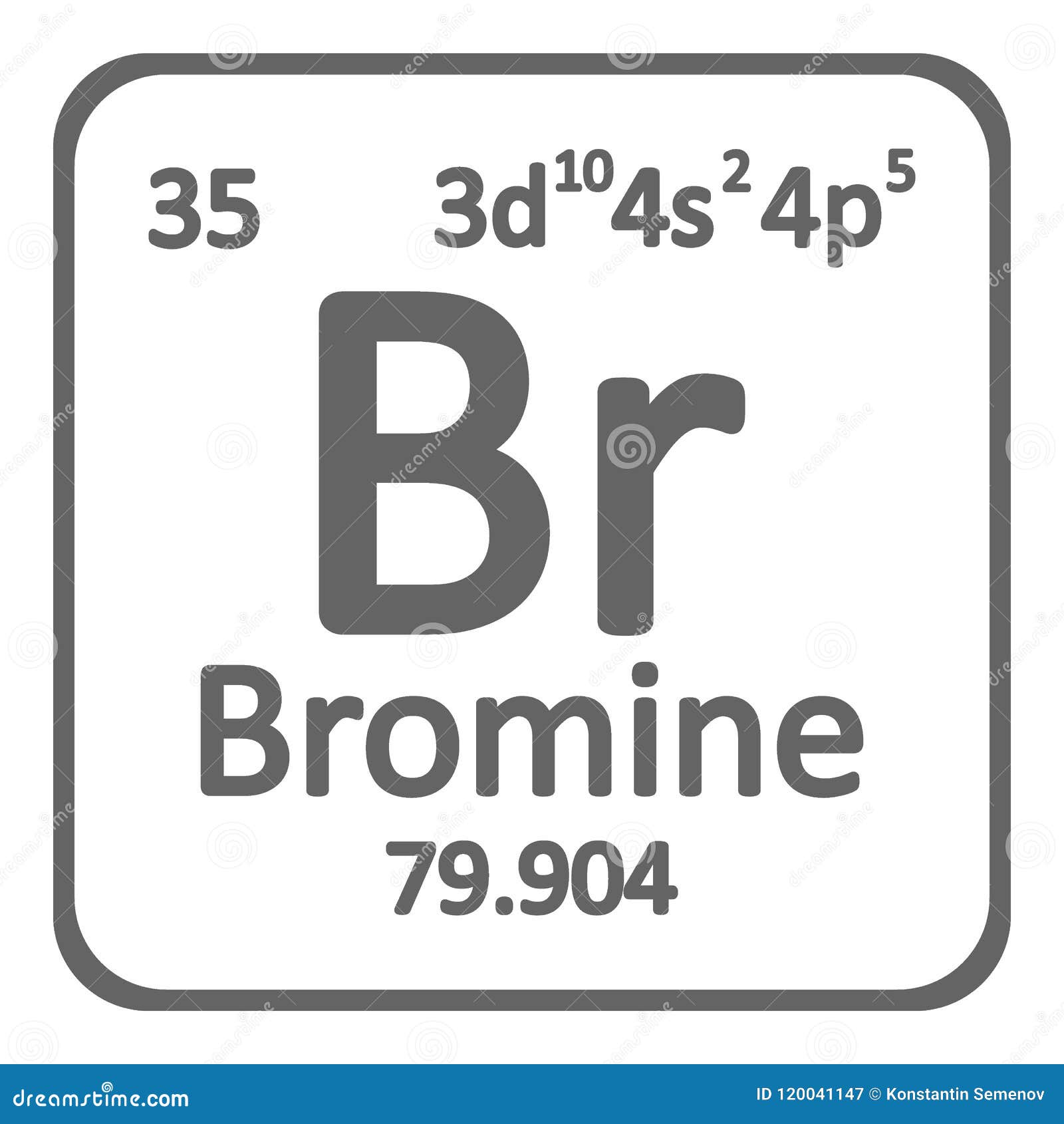 Icono Del Bromo Del Elemento De Tabla Periódica Stock de ilustración ...