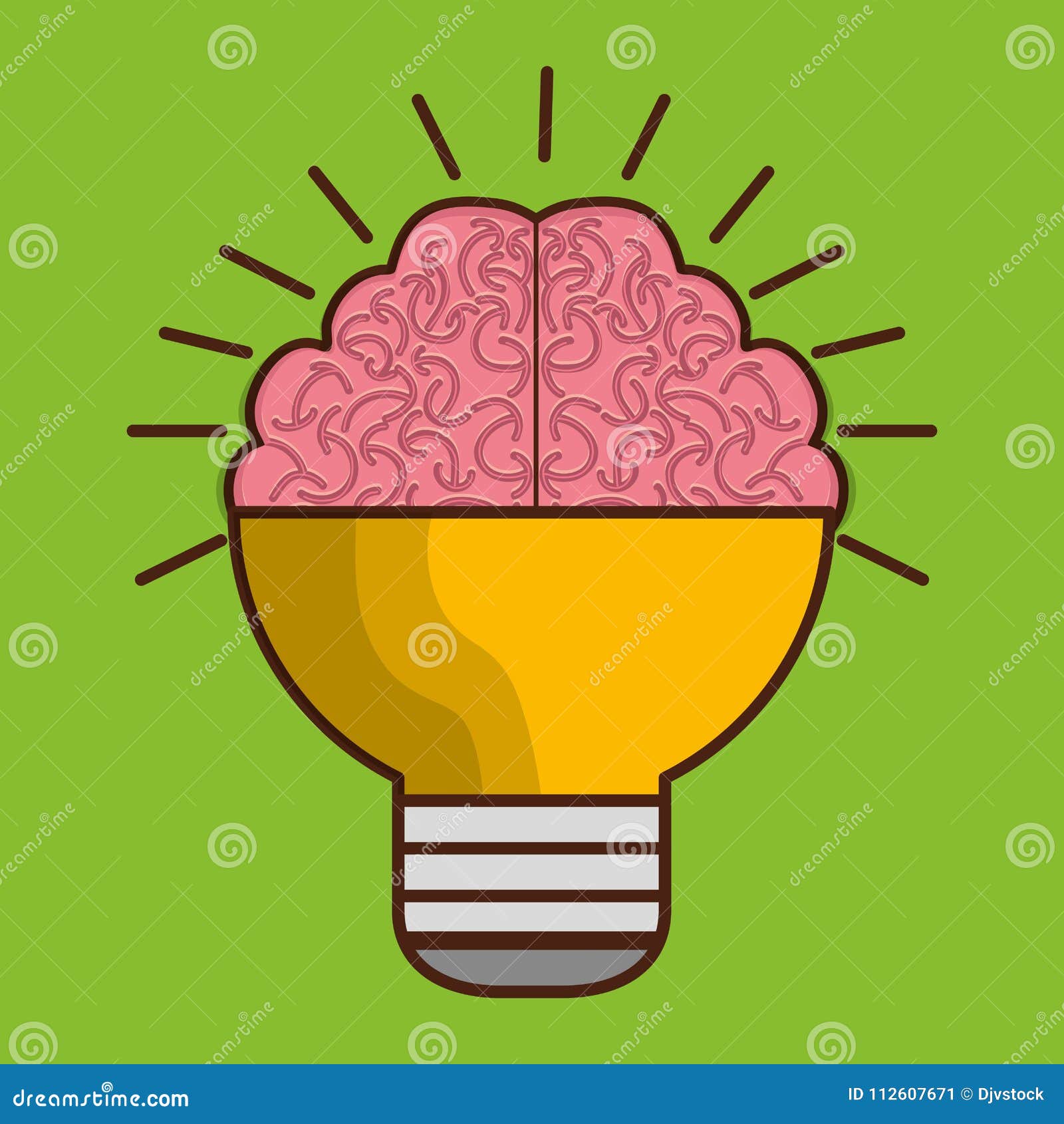 Icono Del Bulbo Del Cerebro Ilustración del Vector - Ilustración de ...