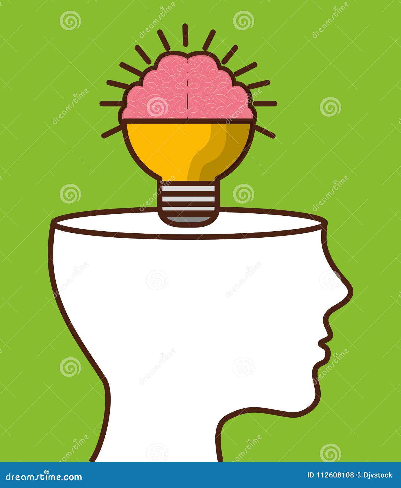 Icono Del Bulbo Del Cerebro Ilustración del Vector - Ilustración de ...