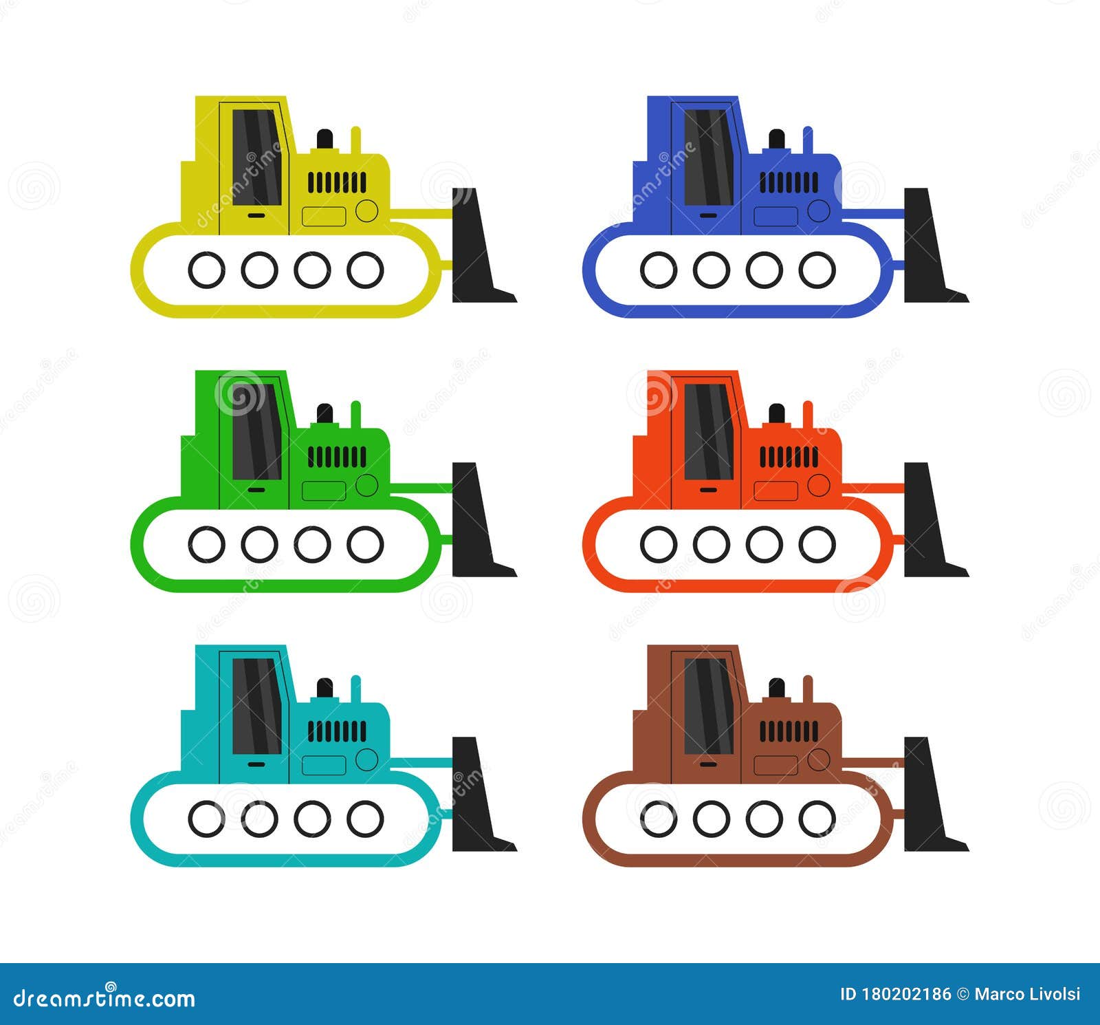 Icono Del Bulldozer Ilustrado En El Vector Sobre Fondo Blanco Stock de ... Icono Del Bulldozer Ilustrado En El Vector Sobre Fondo Blanco Stock de ...
