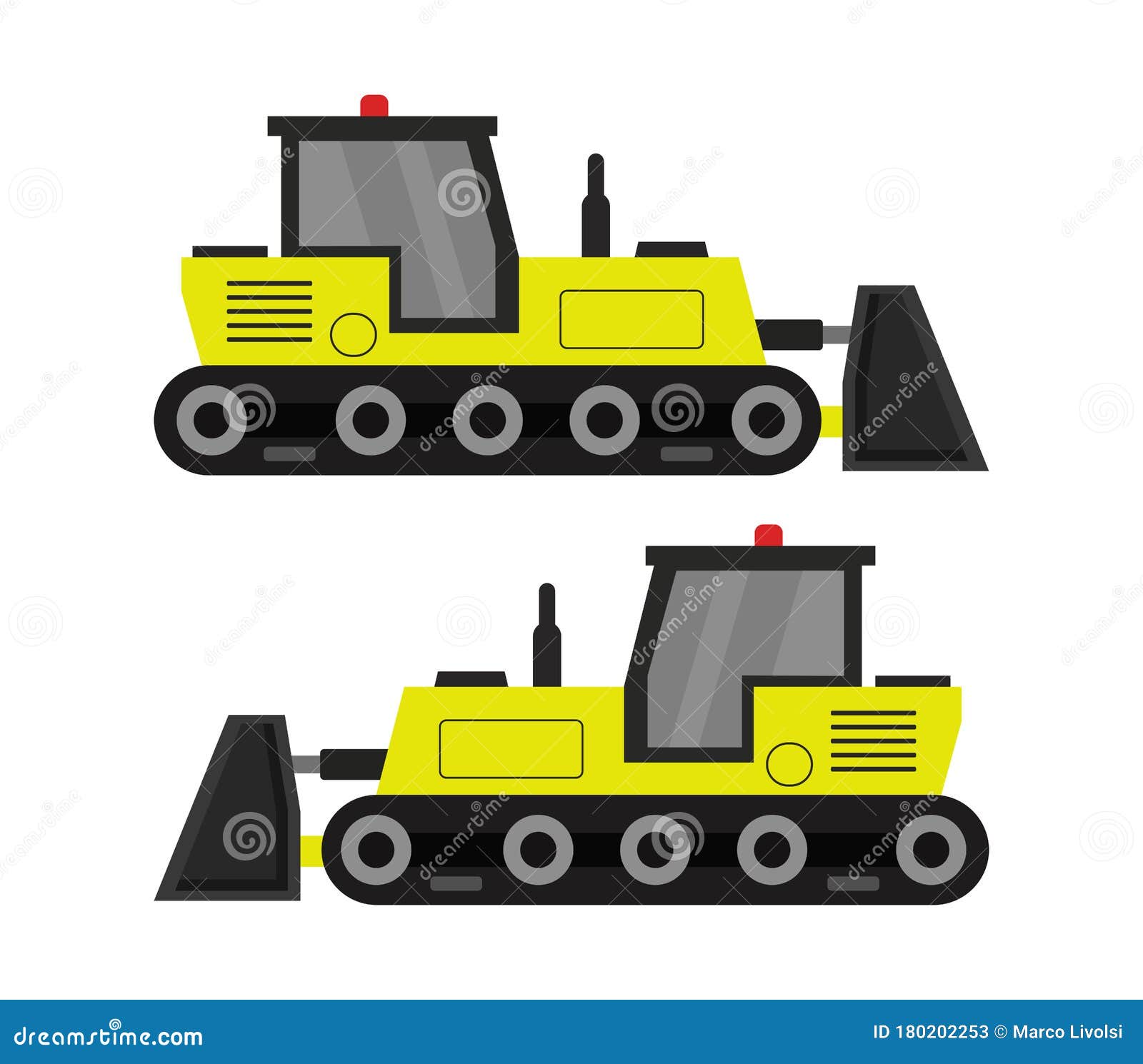 Icono Del Bulldozer Ilustrado En El Vector Sobre Fondo Blanco Stock de ... Icono Del Bulldozer Ilustrado En El Vector Sobre Fondo Blanco Stock de ...