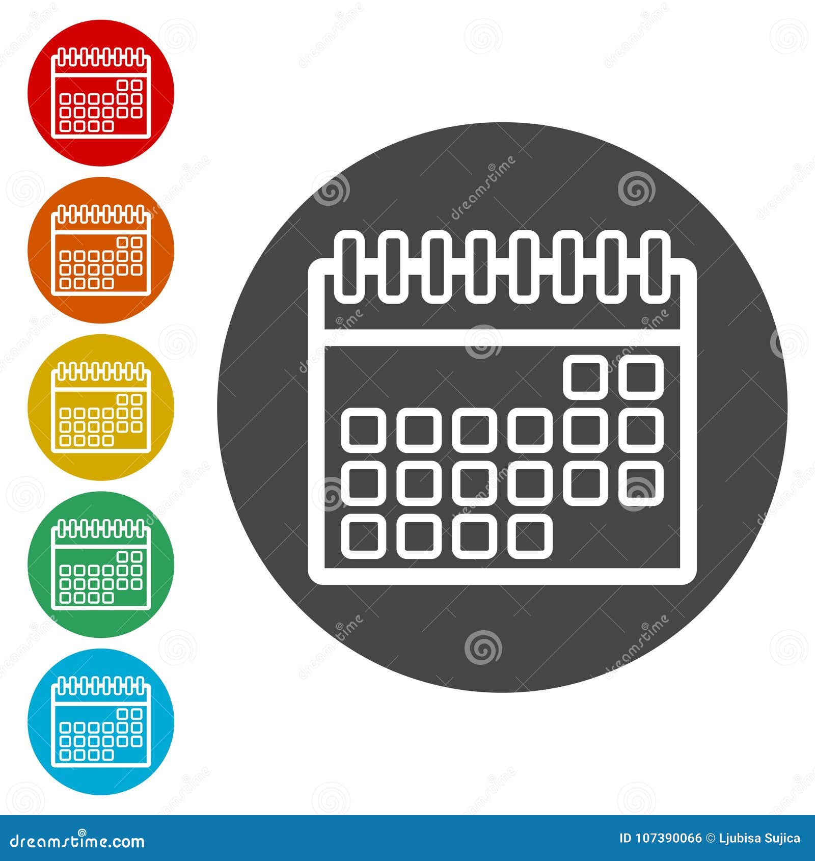 Icono Del Calendario, Icono Simple Stock de ilustración - Ilustración ...