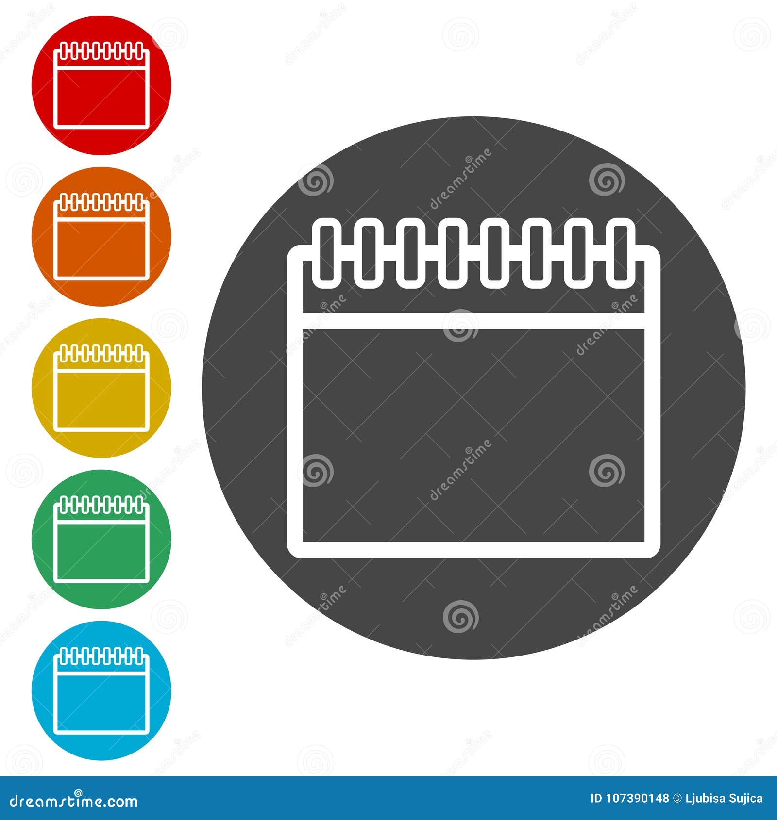 Icono Del Calendario, Icono Simple Stock de ilustración - Ilustración ...