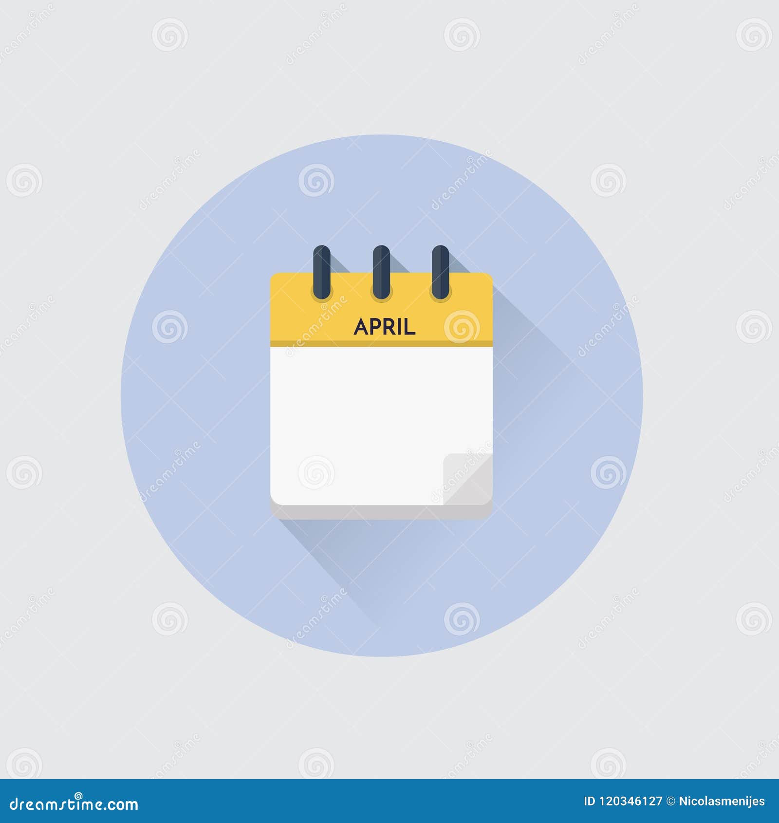 Icono Del Calendario Del Vector Mes De Abril Stock de ilustración ...