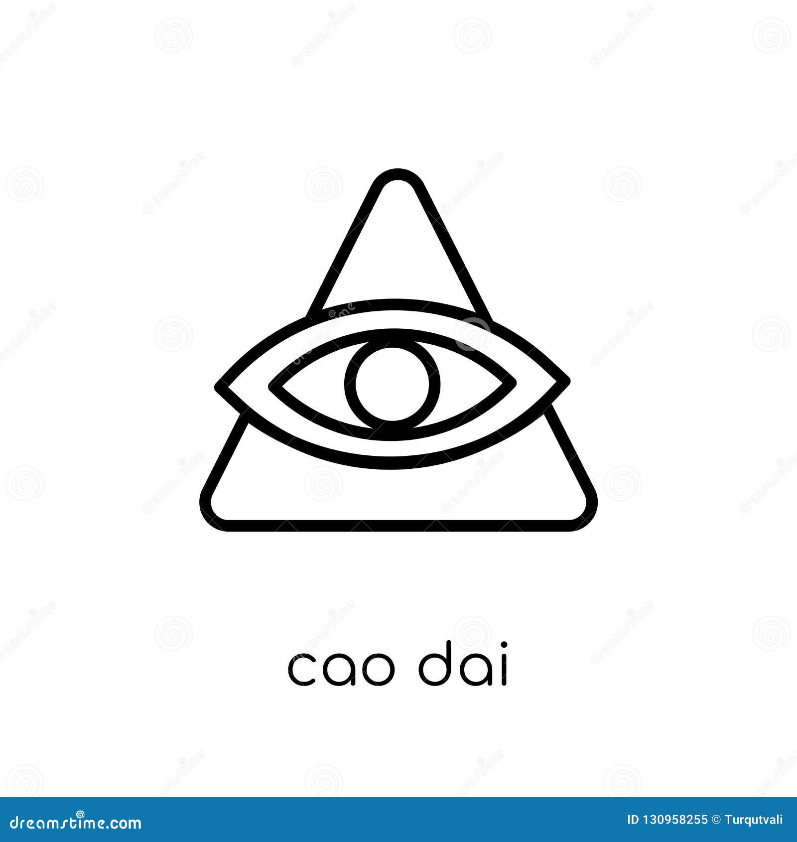 Icono Del Cao Dai Icono Linear Plano Moderno De Moda Del Cao Dai Del ...