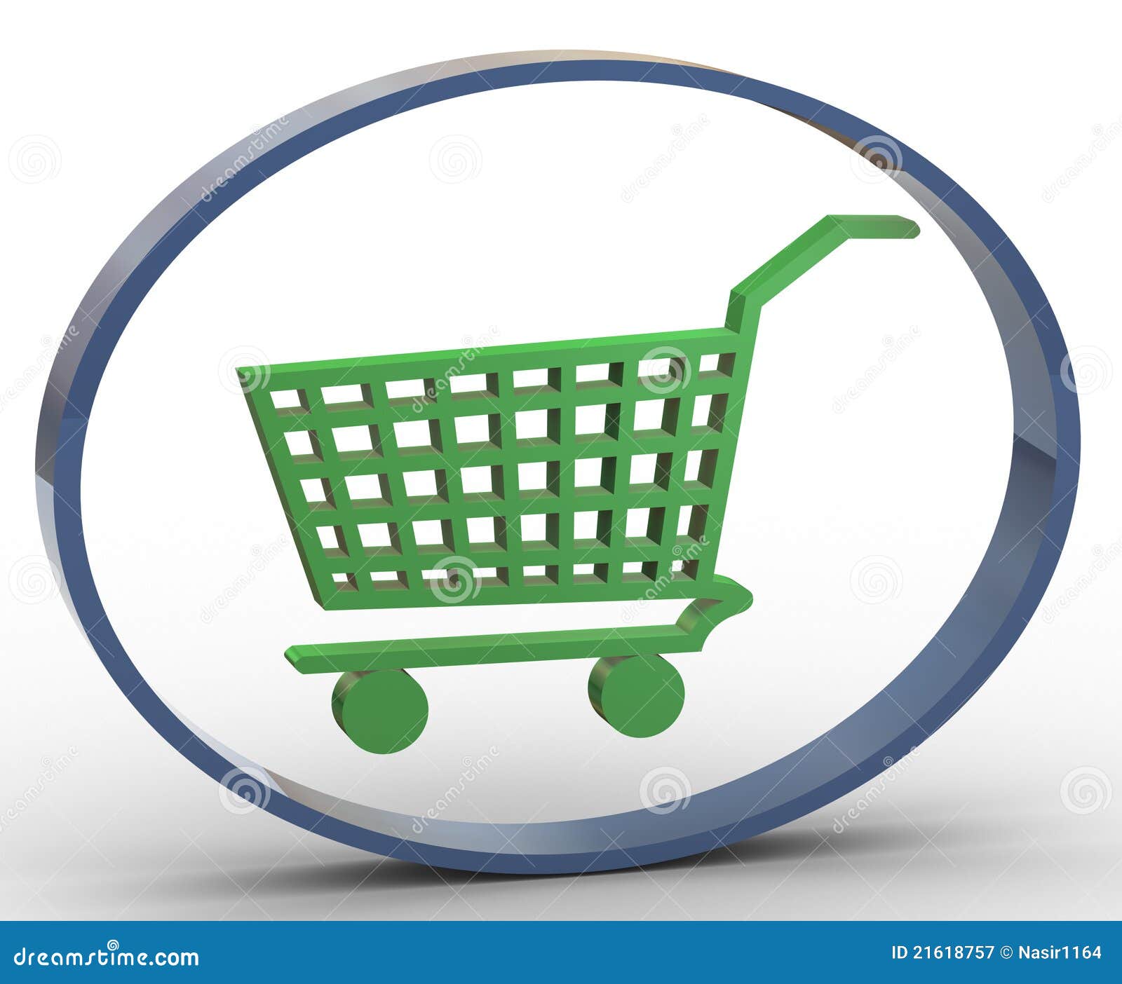 Icono Del Carro De Compras 3d Stock de ilustración - Ilustración de ...