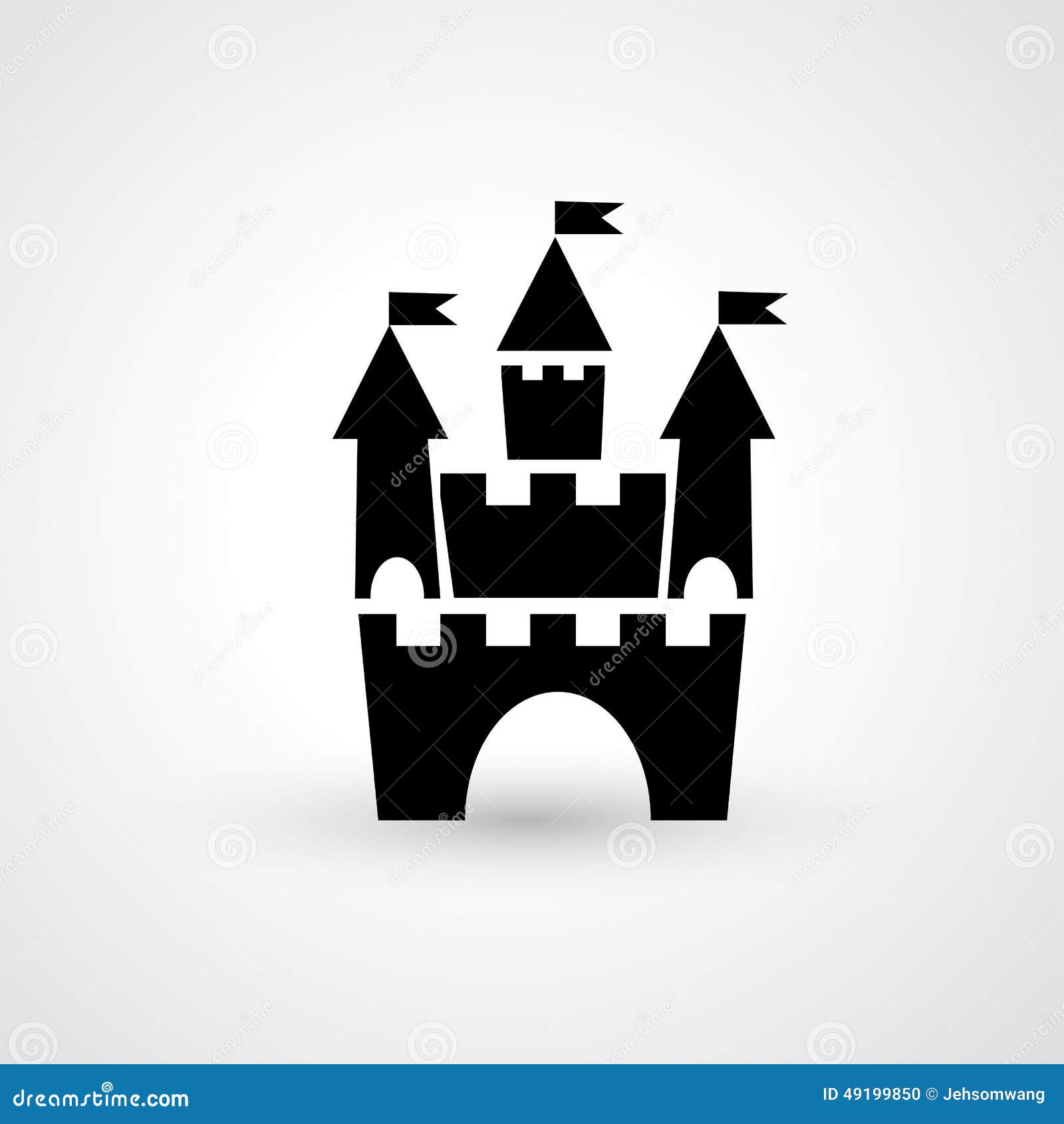 Icono del castillo ilustración del vector. Ilustración de fortaleza ...