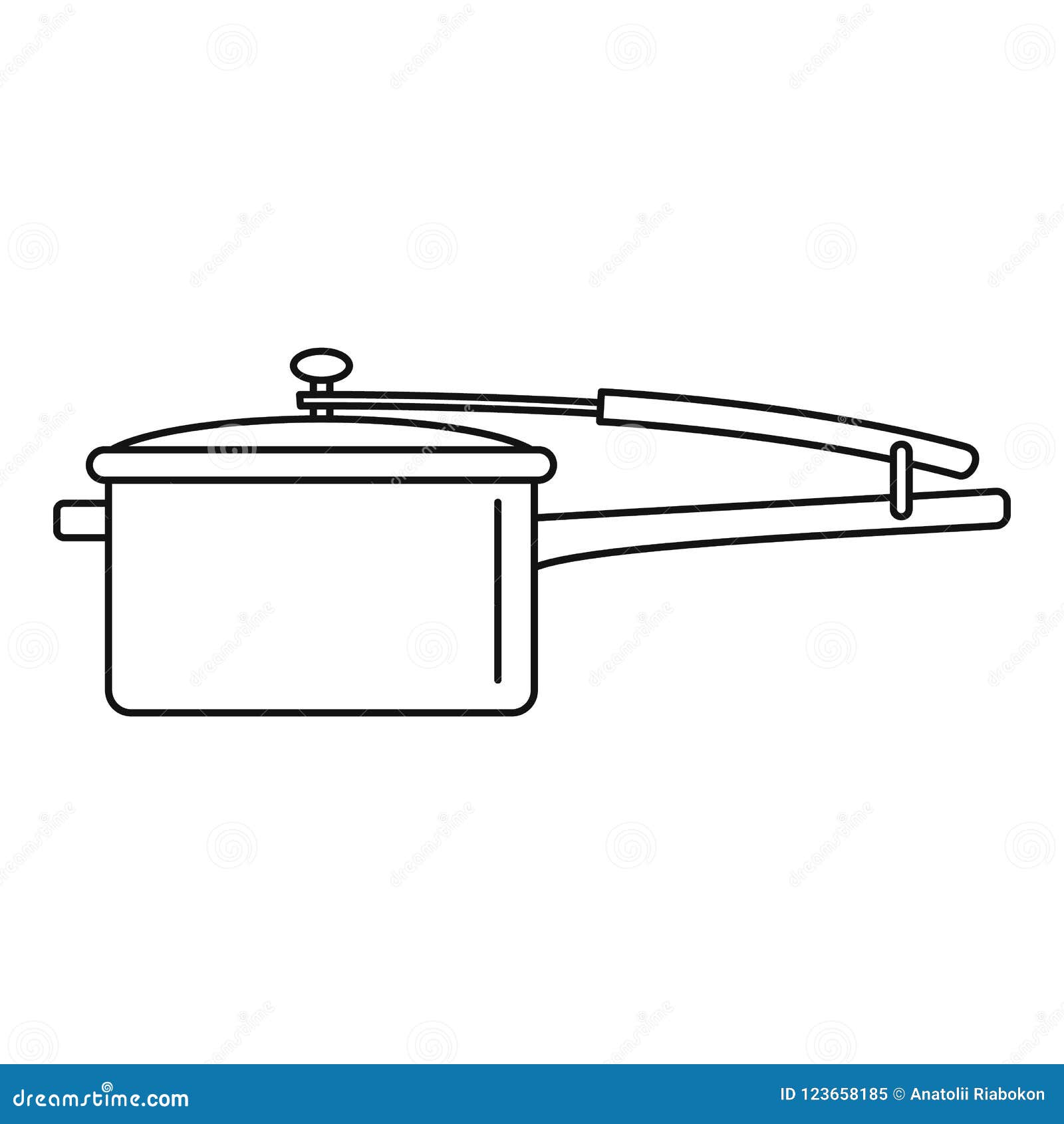 Icono Del Cazo, Estilo Del Esquema Stock de ilustración - Ilustración ...