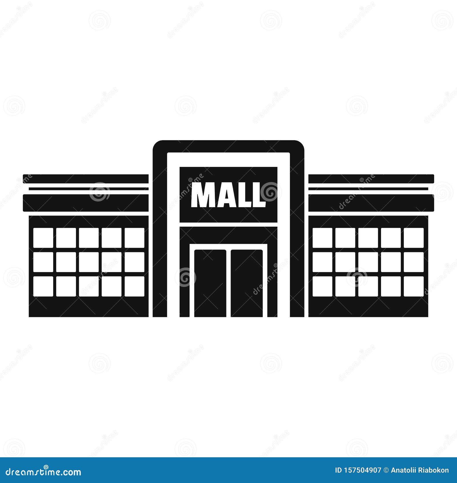 Icono Del Centro Comercial Supermercado, Estilo Simple Ilustración del ...
