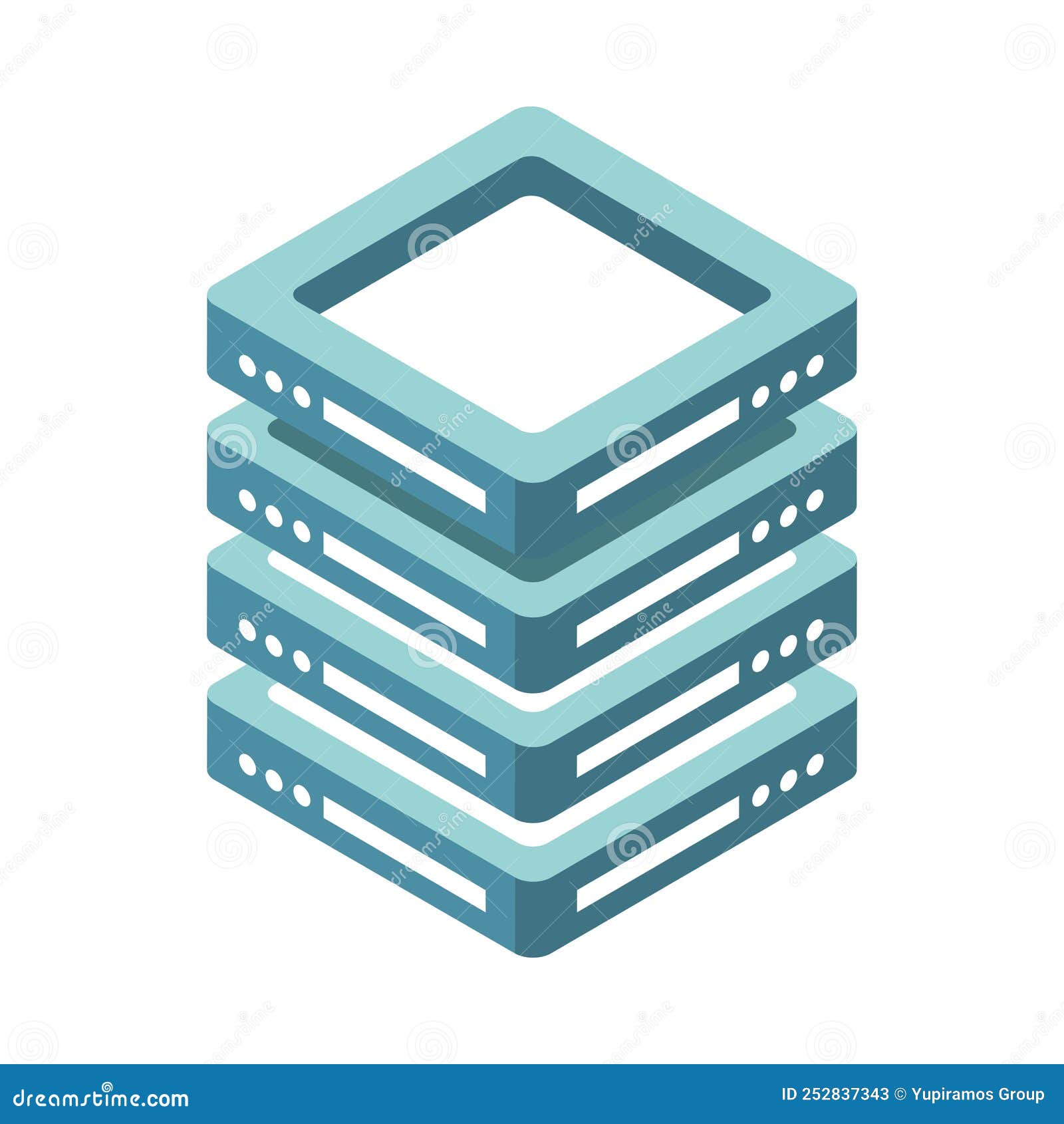 Icono del centro de datos ilustración del vector. Ilustración de datos ...