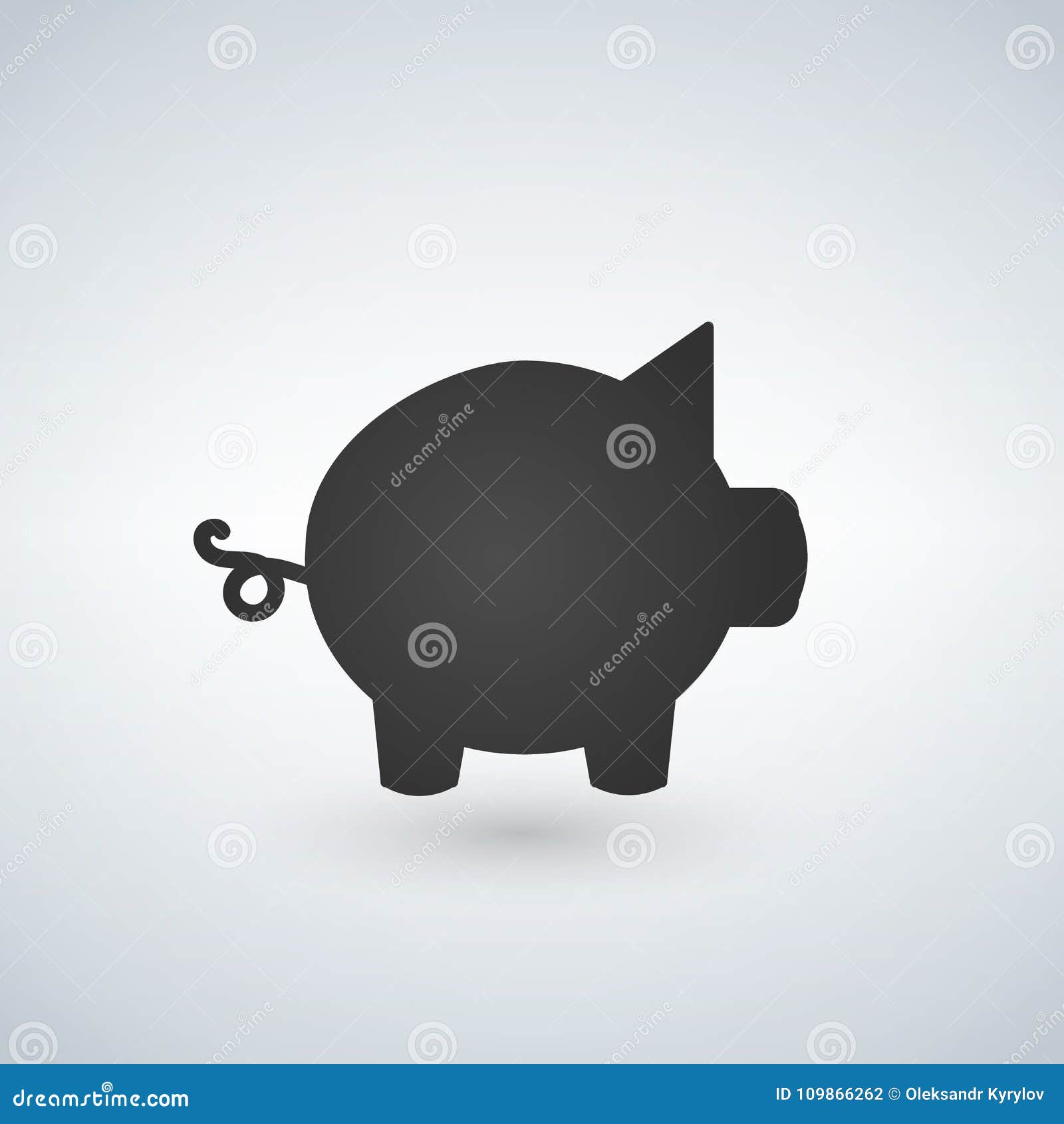 Icono Del Cerdo Icono Del Cerdo Ejemplo Del Cerdo Stock de ilustración ...