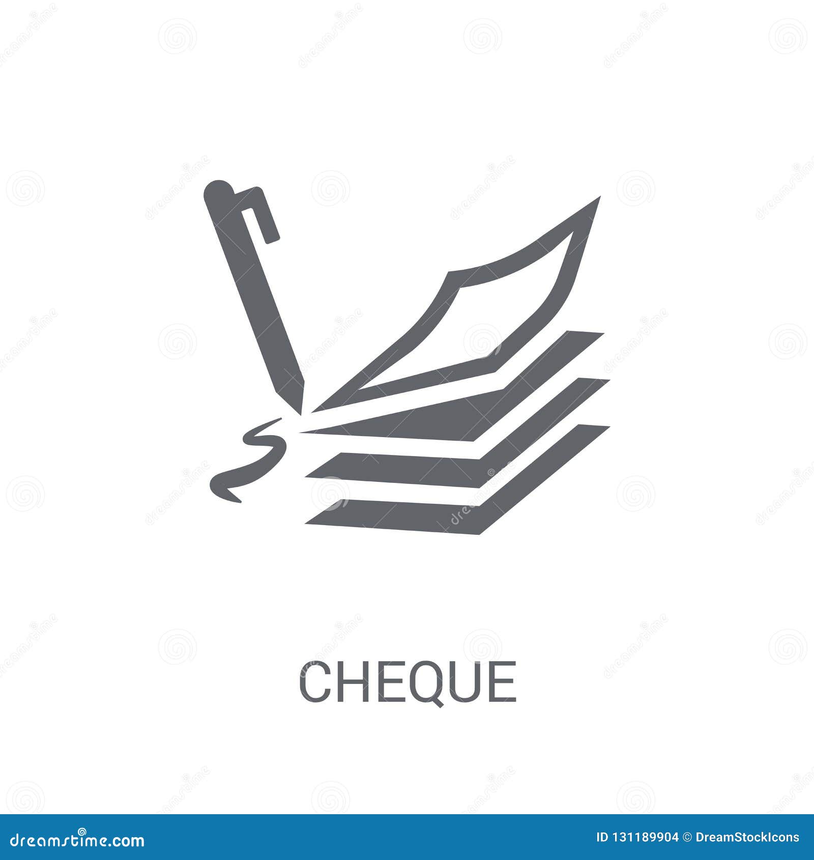 Icono del cheque ilustración del vector. Ilustración de promisorio ...