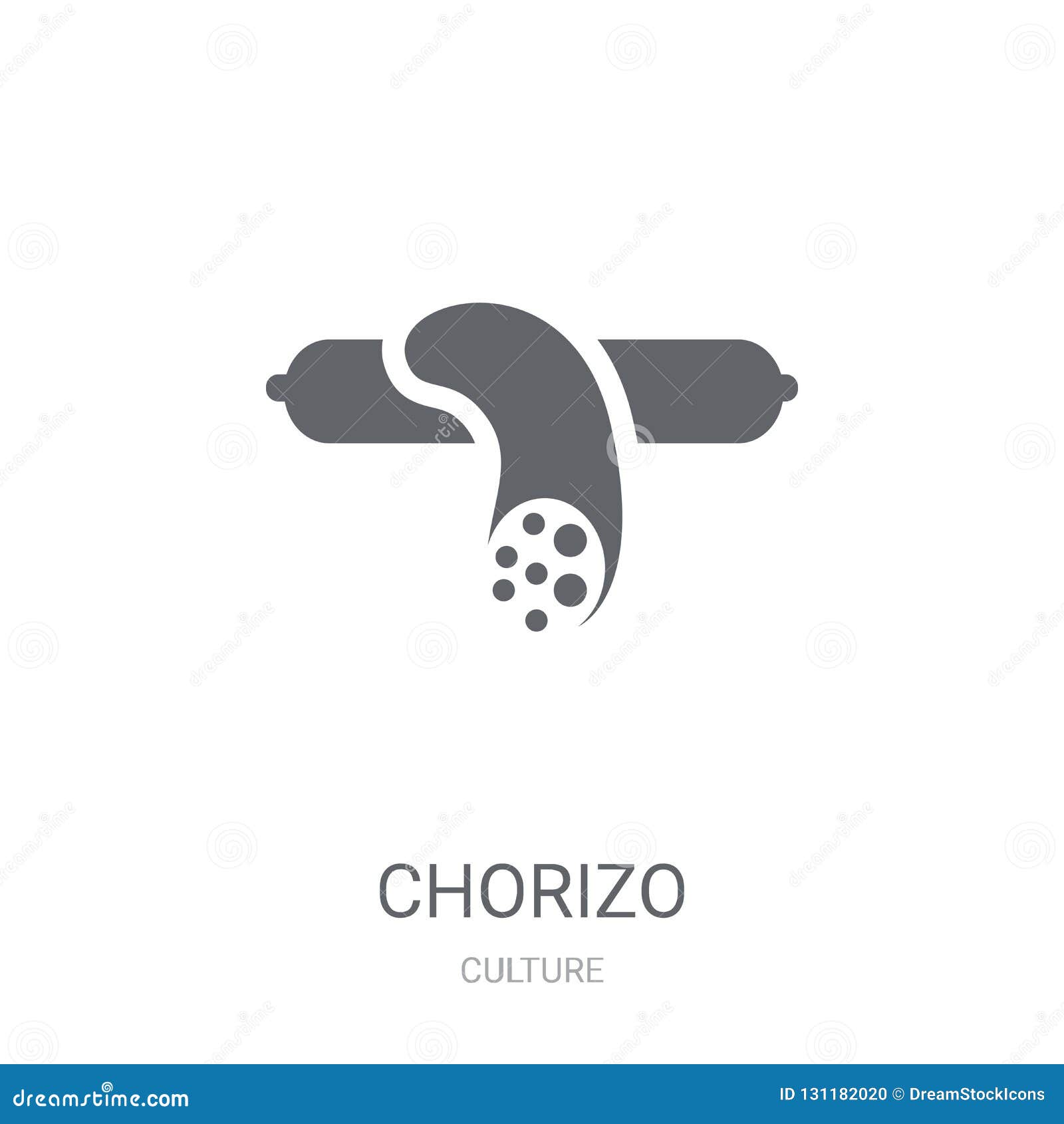 Icono del chorizo ilustración del vector. Ilustración de seco - 131182020