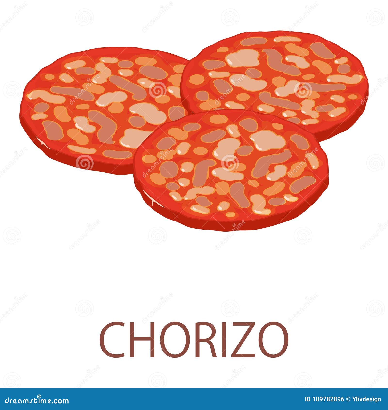 Icono Del Chorizo, Estilo Isométrico Ilustración del Vector - Ilustración de tres, aislado ...