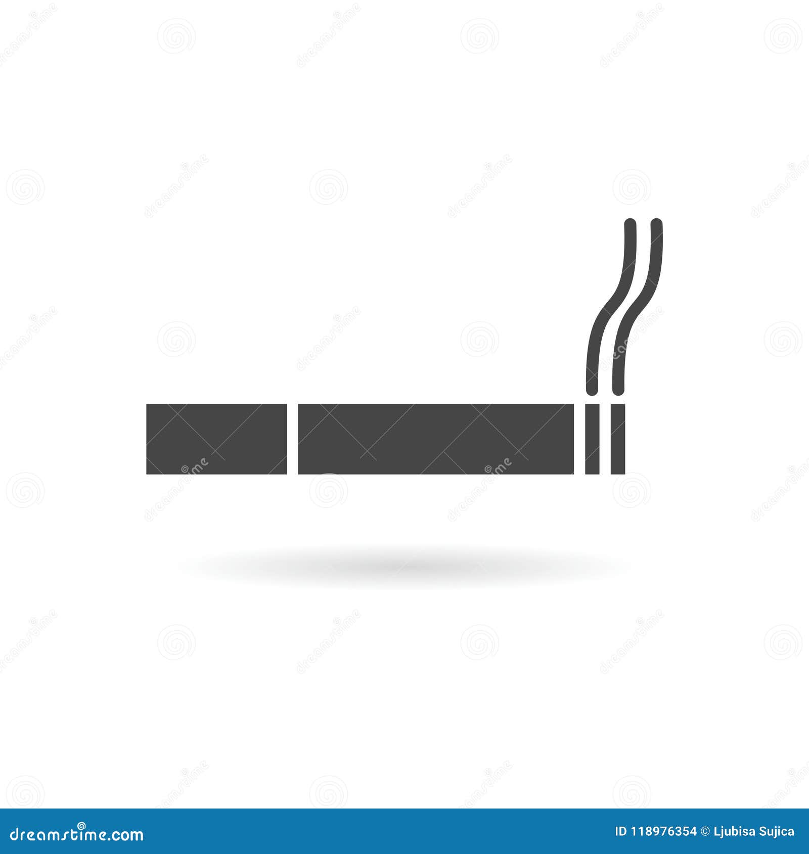 Icono Del Cigarrillo - Icono Del Vector Ilustración del Vector ...