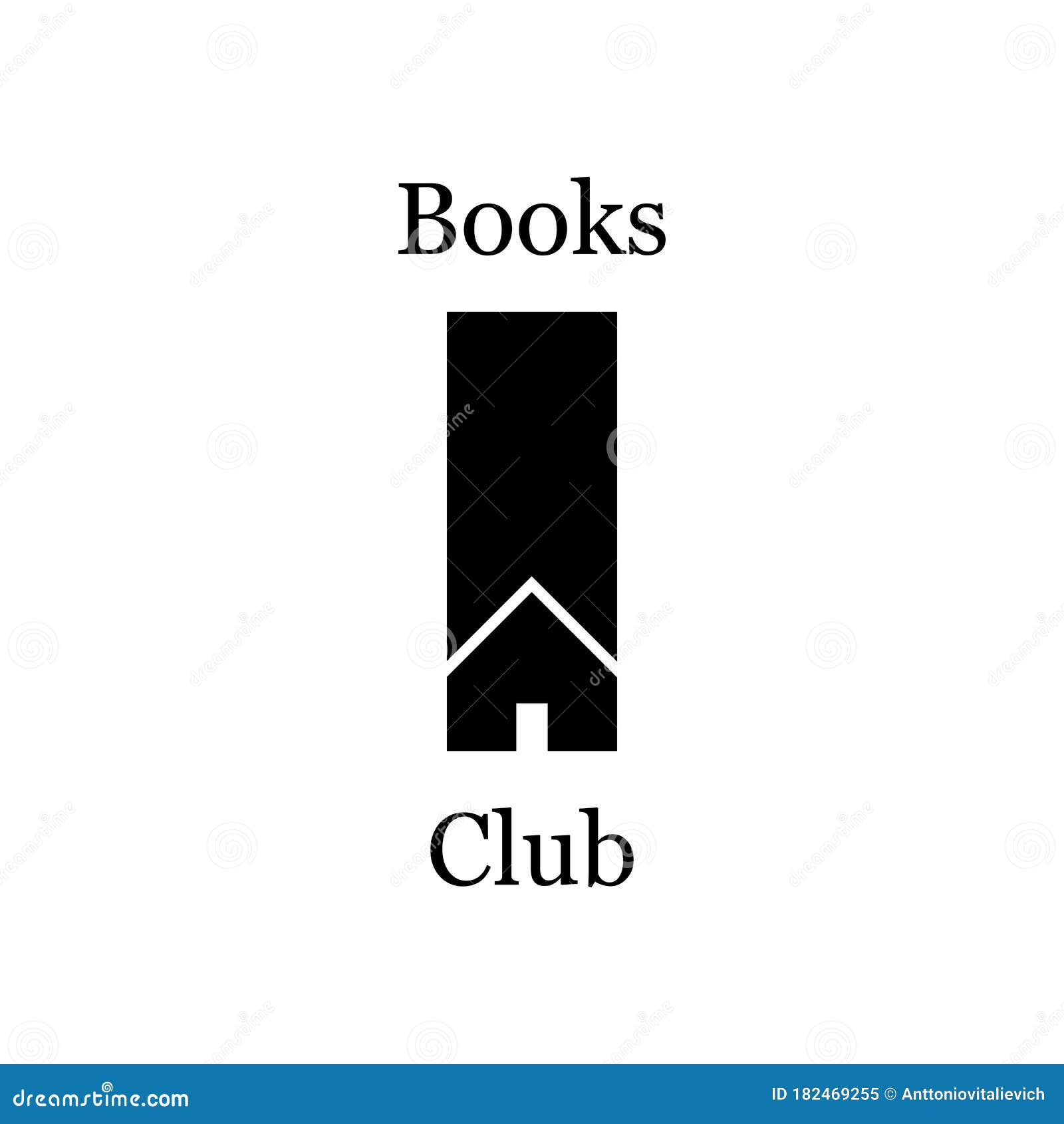 Icono Del Club Del Libro De Emblemas Ilustración del Vector ...